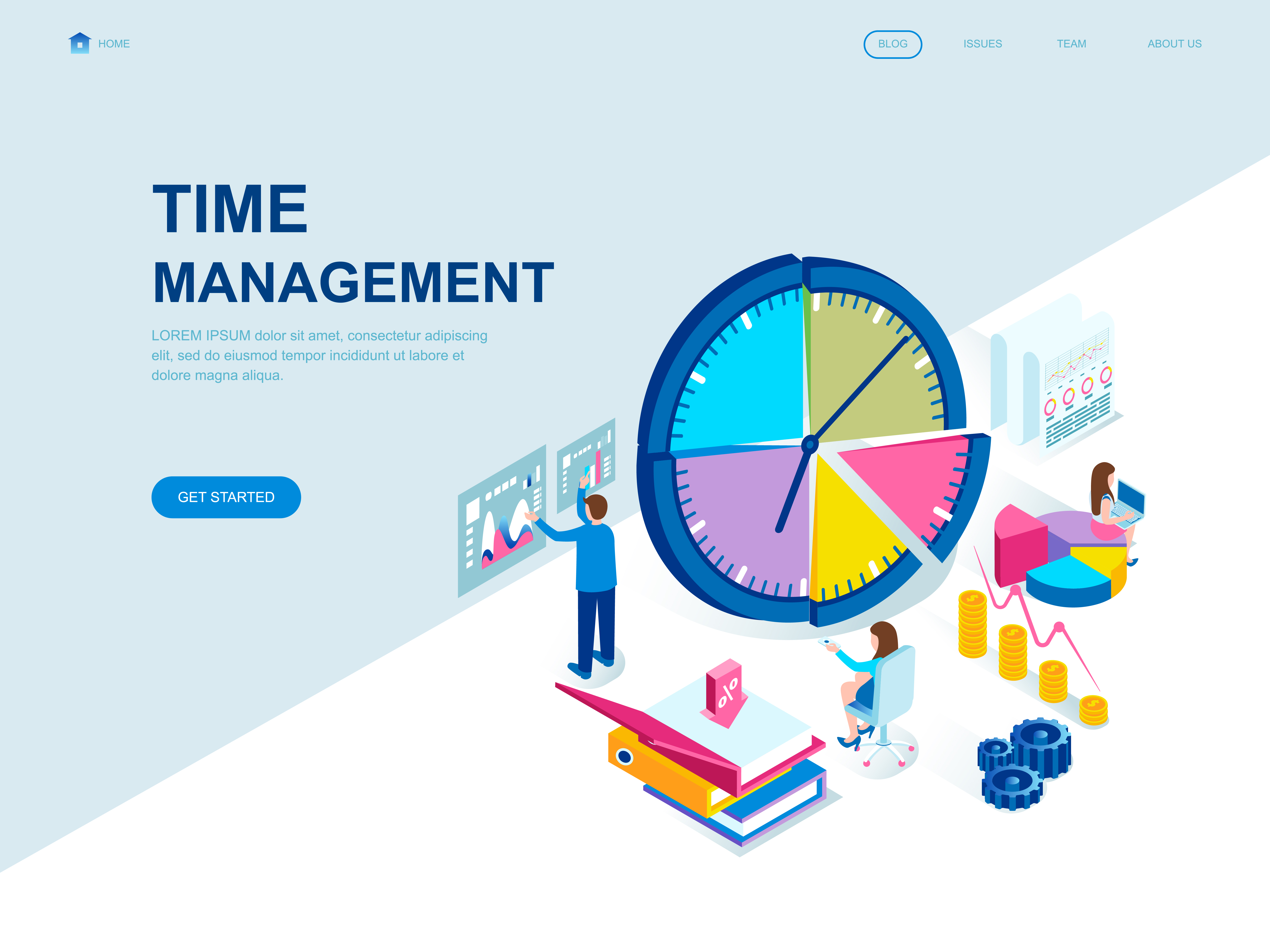 Modern flat design isometric concept of Time Management 264360 Vector ...