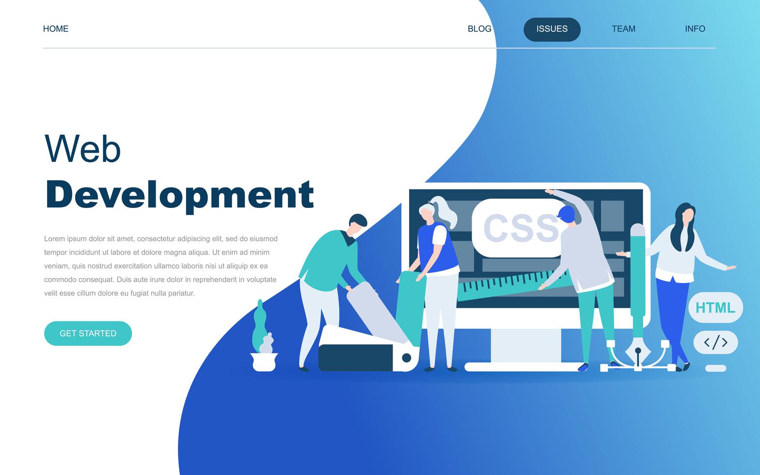 Modern flat design concept of Web Development 264376 Vector Art at Vecteezy