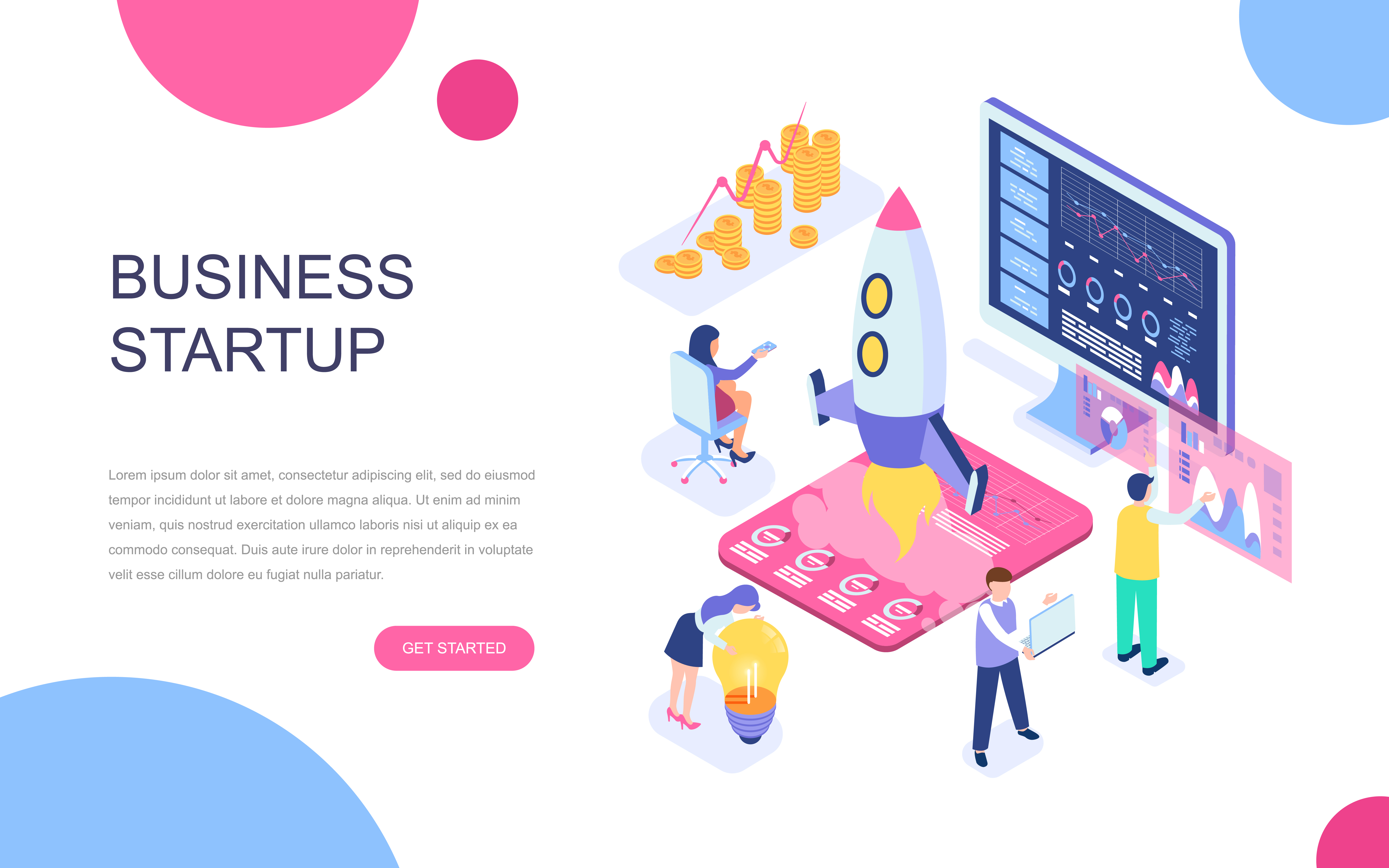Modern Flat Design Isometric Concept Of Startup 264623 Vector Art At