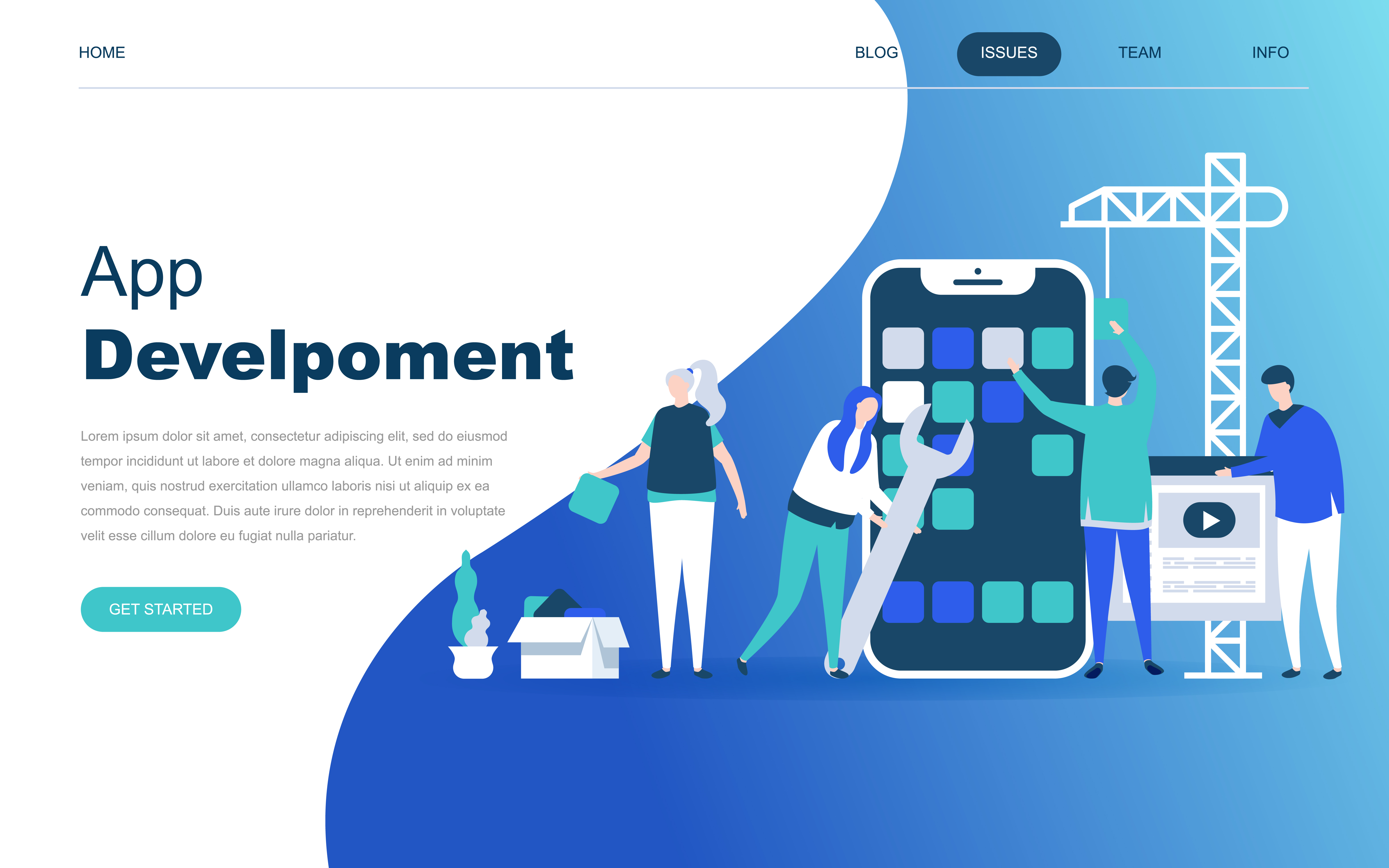 Modern flat design concept of App Development 264676 Vector Art at Vecteezy