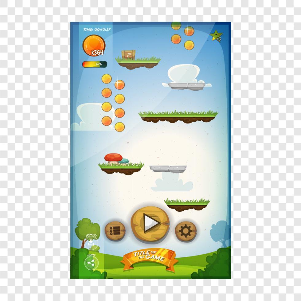 Jump Game User Interface Design For Tablet 264714 Vector Art at Vecteezy
