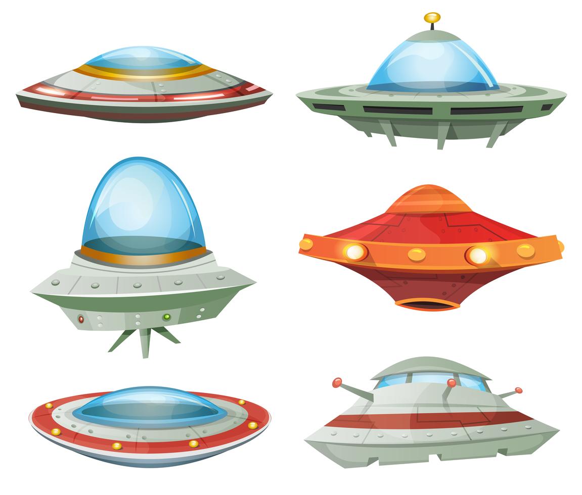 Flying Saucer, Spaceship And UFO Set 264956 Vector Art at Vecteezy