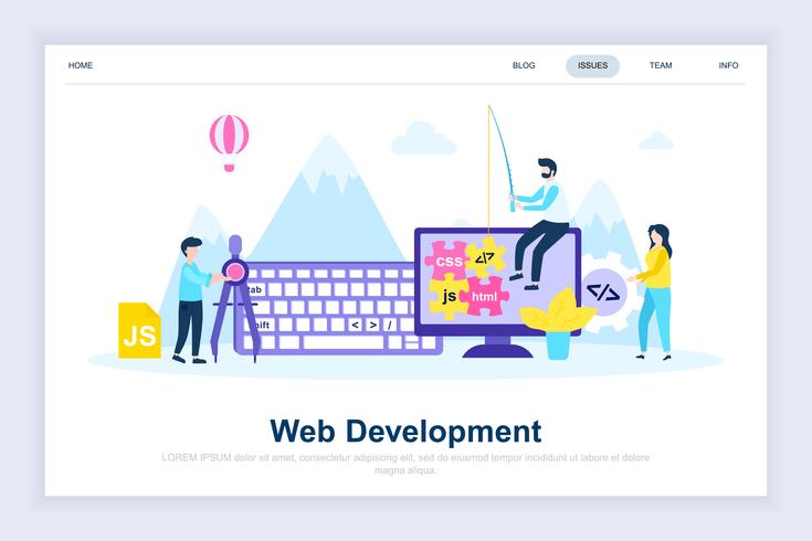 Web development modern flat design concept 266042 Vector Art at Vecteezy