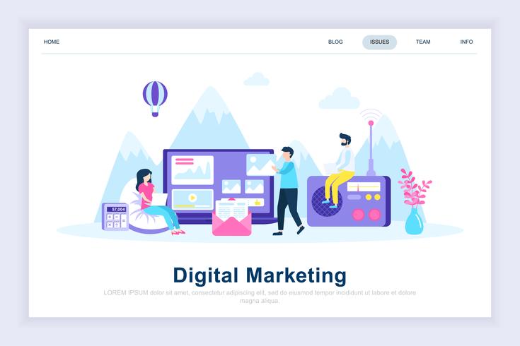 Digital marketing modern flat design concept 266122 Vector Art at Vecteezy Digital marketing modern flat design concept 266122 Vector Art at Vecteezy