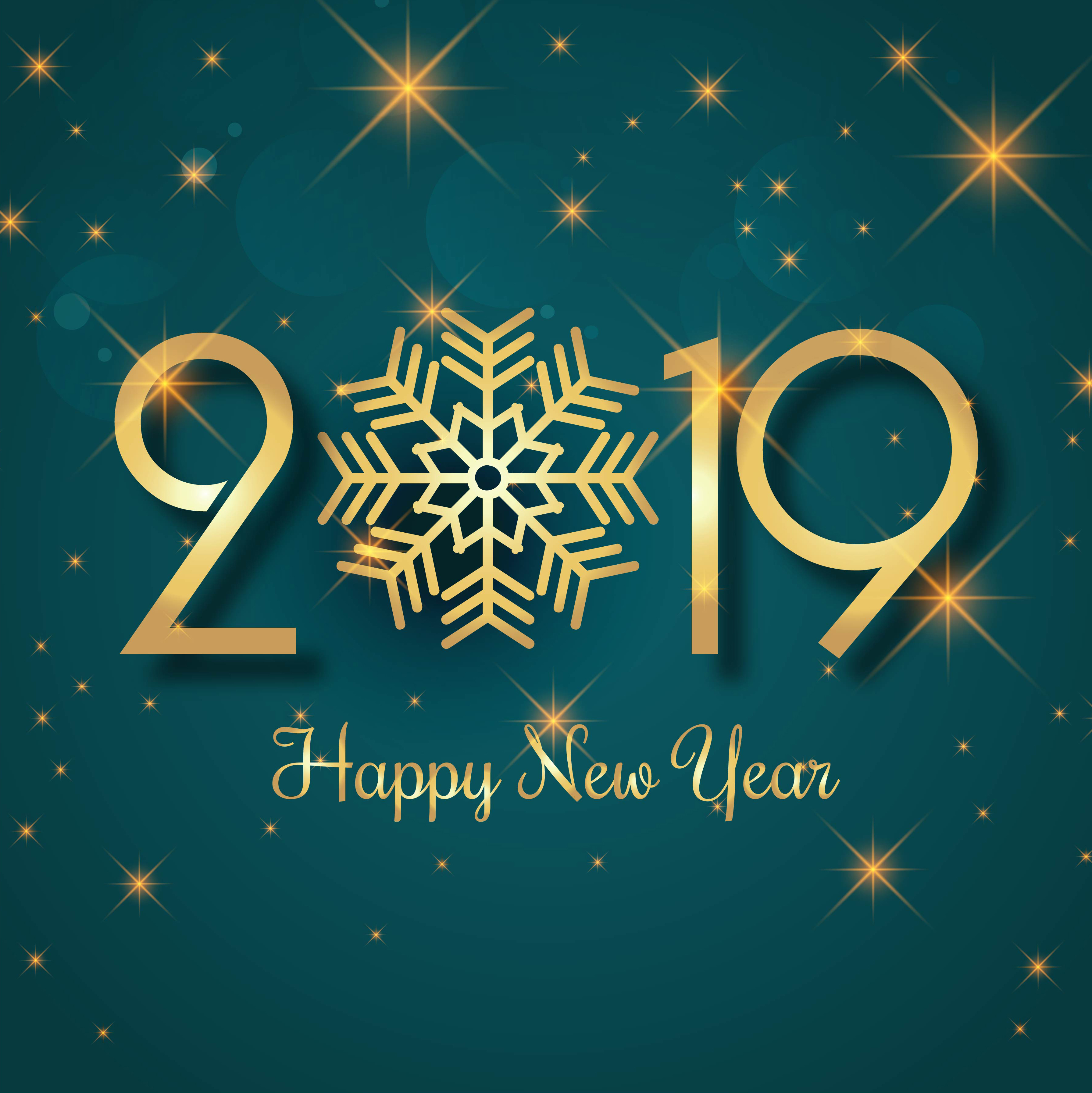 Celebration 2019 colorful happy new year background vector 266661 ...