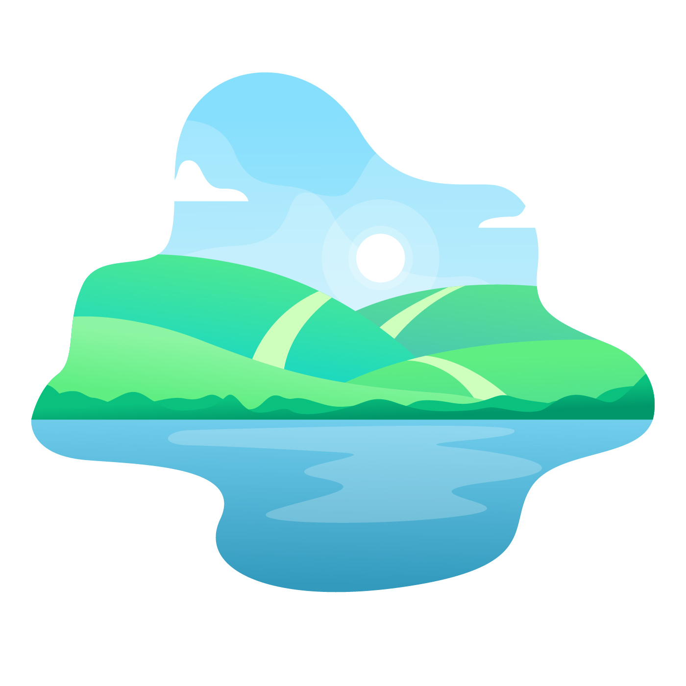 Spring Landscape Illustration 266719 Vector Art at Vecteezy