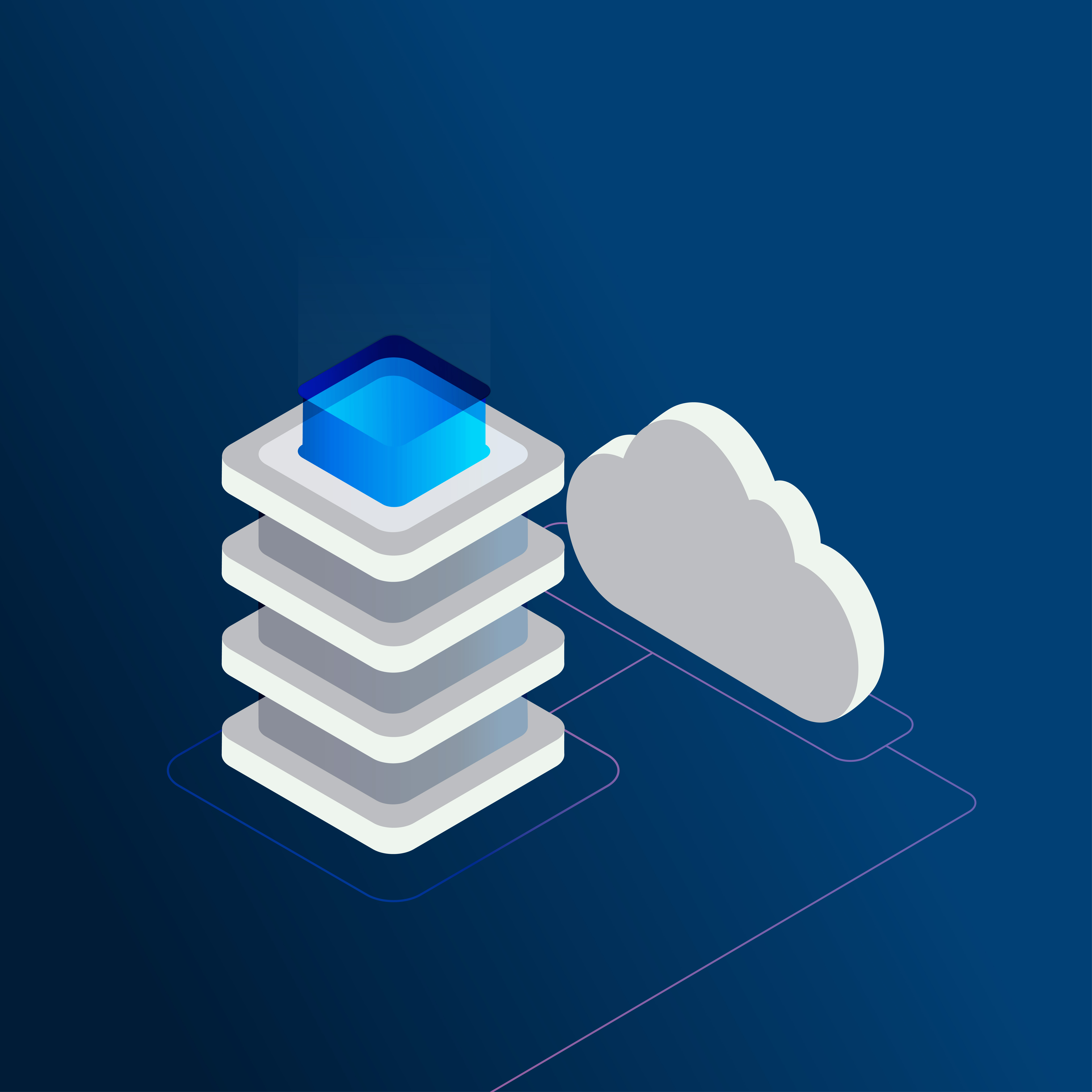Digital Data Storage Isometric 3d Concept Vector Illustration 269377