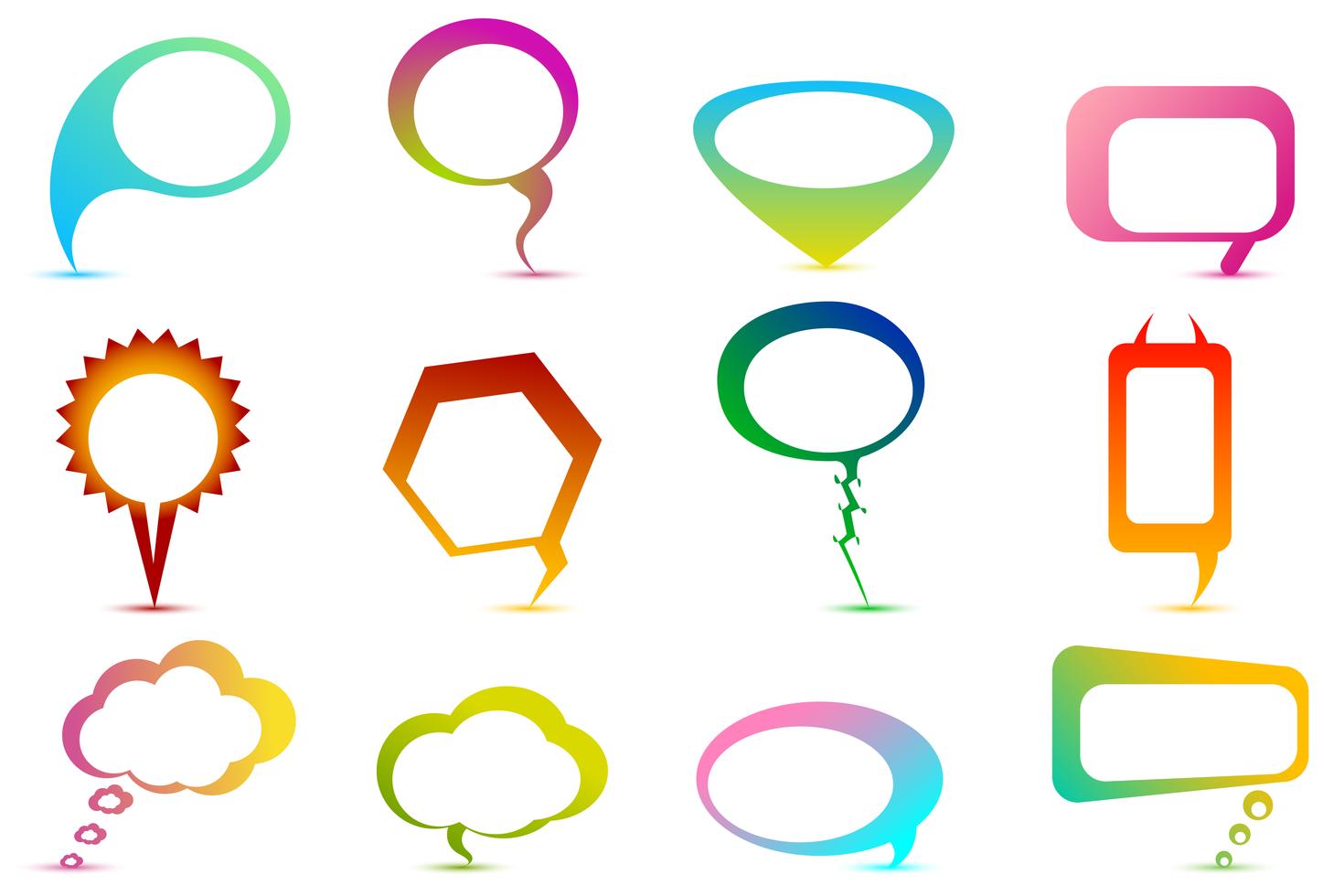 Colorful Speech Bubble 269916 Vector Art at Vecteezy