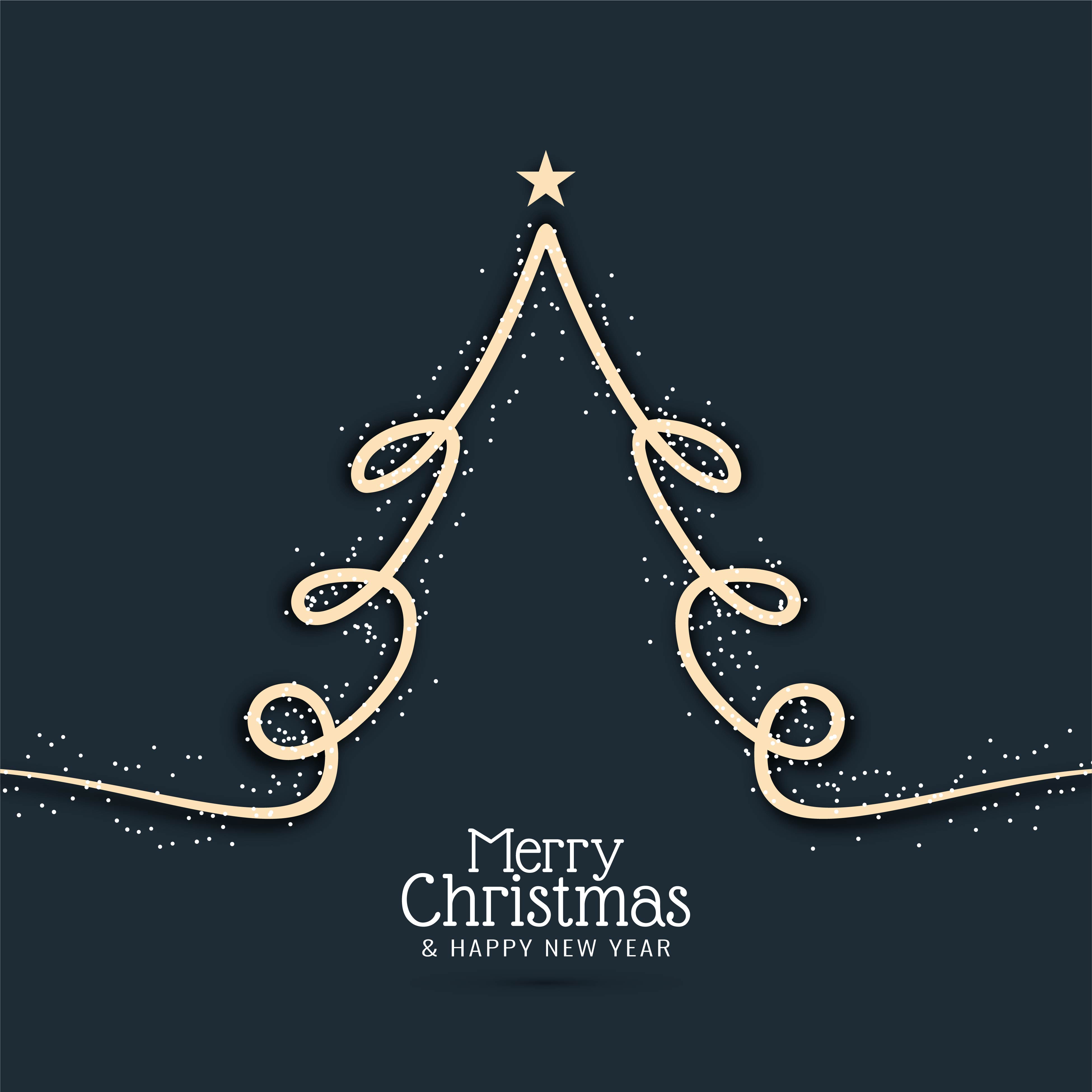 Abstract Decorative Merry Christmas With Modern Tree 270280 Vector Art At Vecteezy