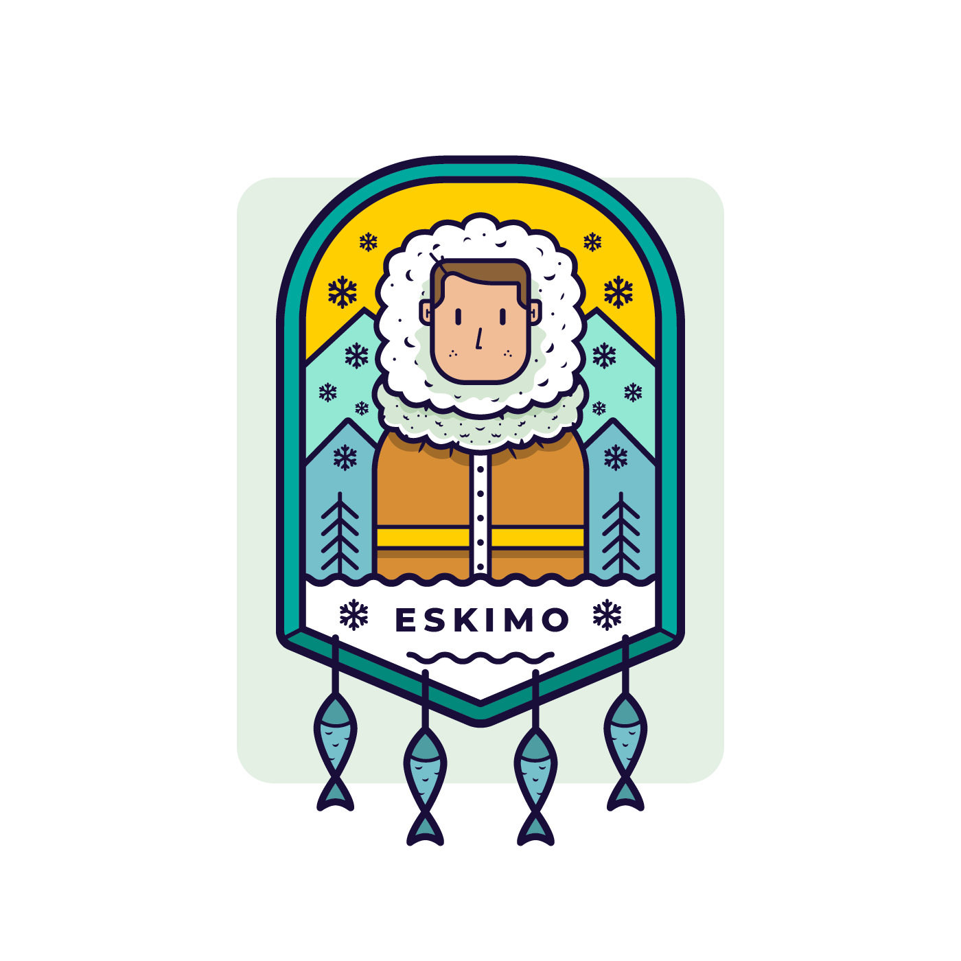 Eskimo Vector 271199 Vector Art at Vecteezy