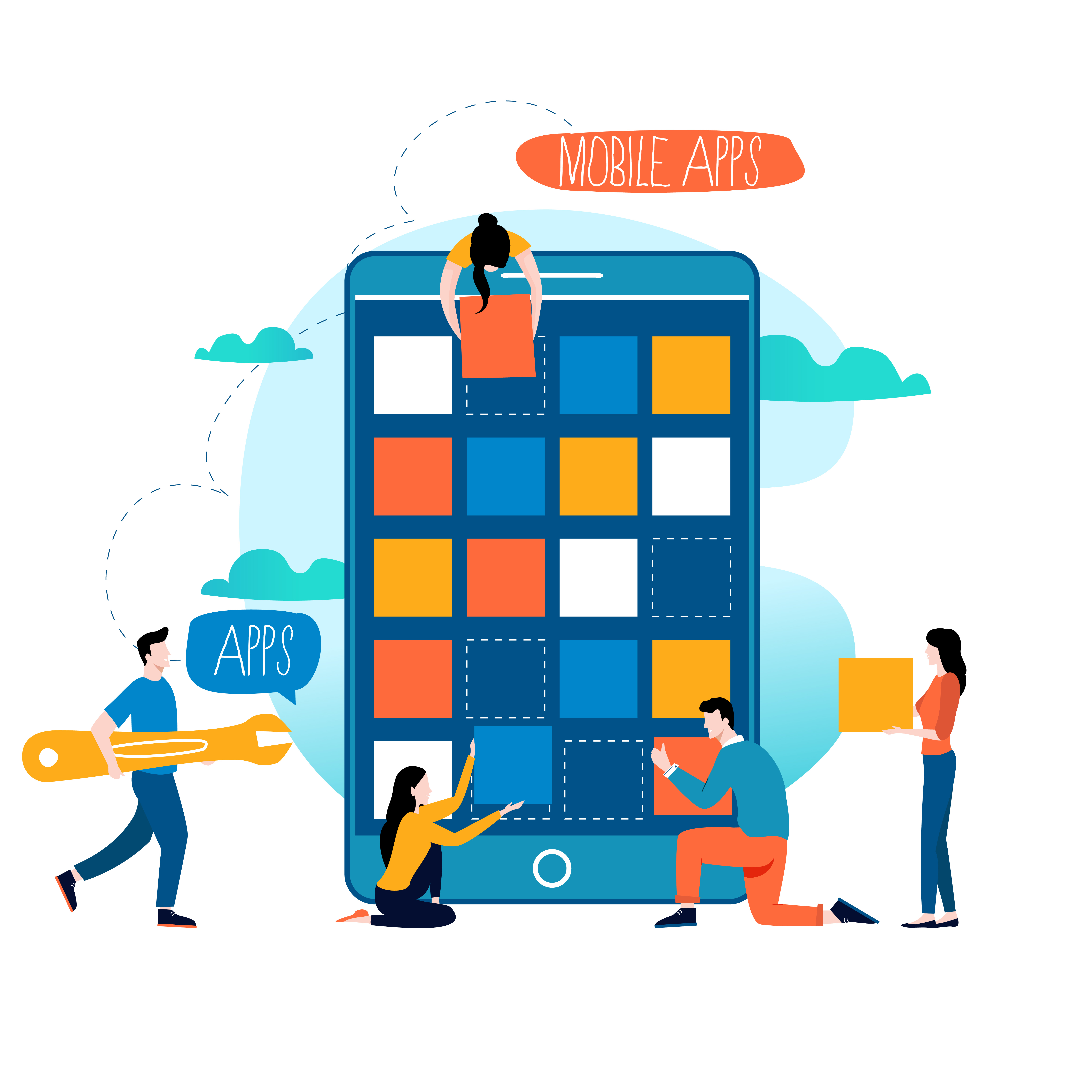 Mobile application development process 271959 Vector Art at Vecteezy Mobile application development process 271959 Vector Art at Vecteezy