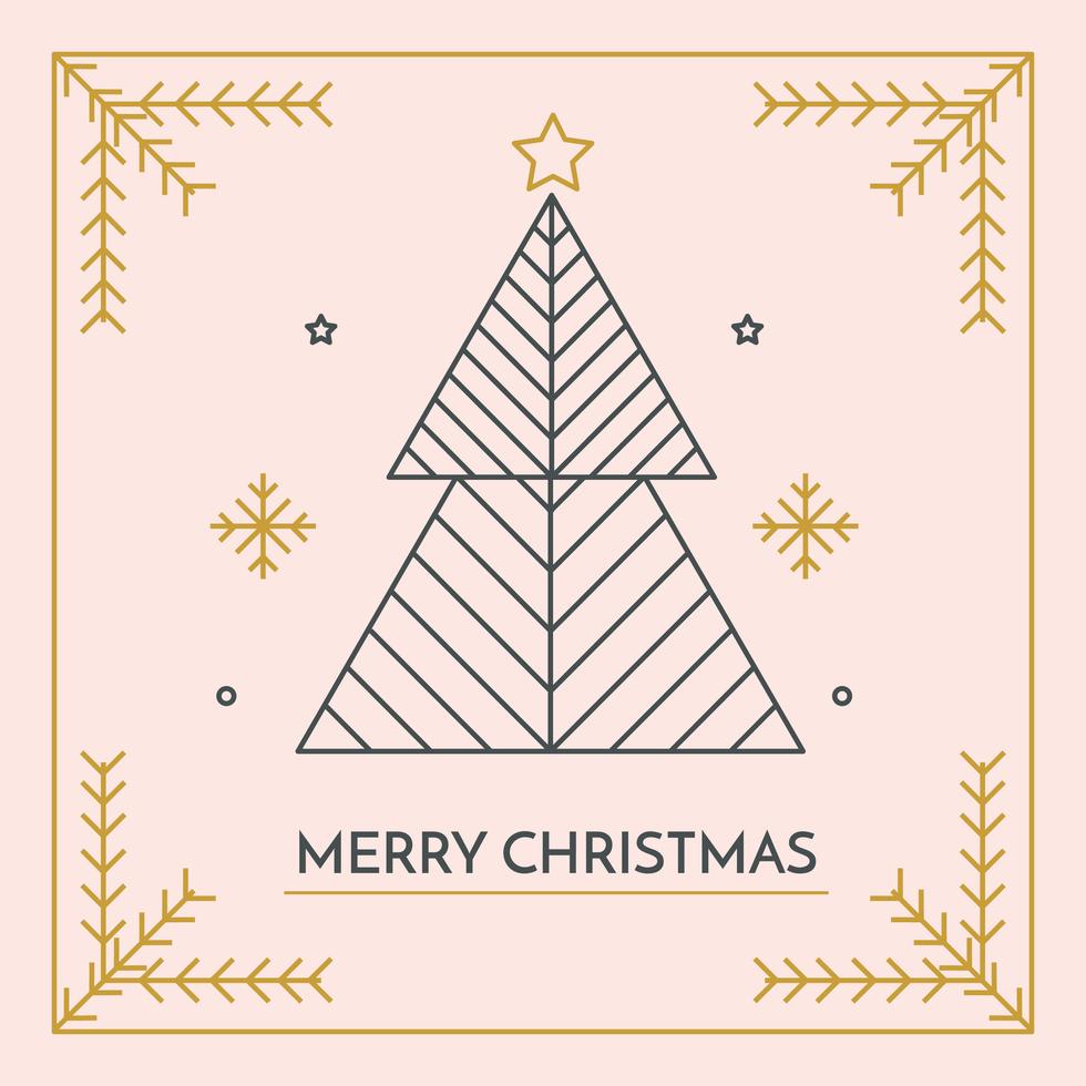 Minimalistic Merry Christmas Card Vector 272285 Vector Art at Vecteezy