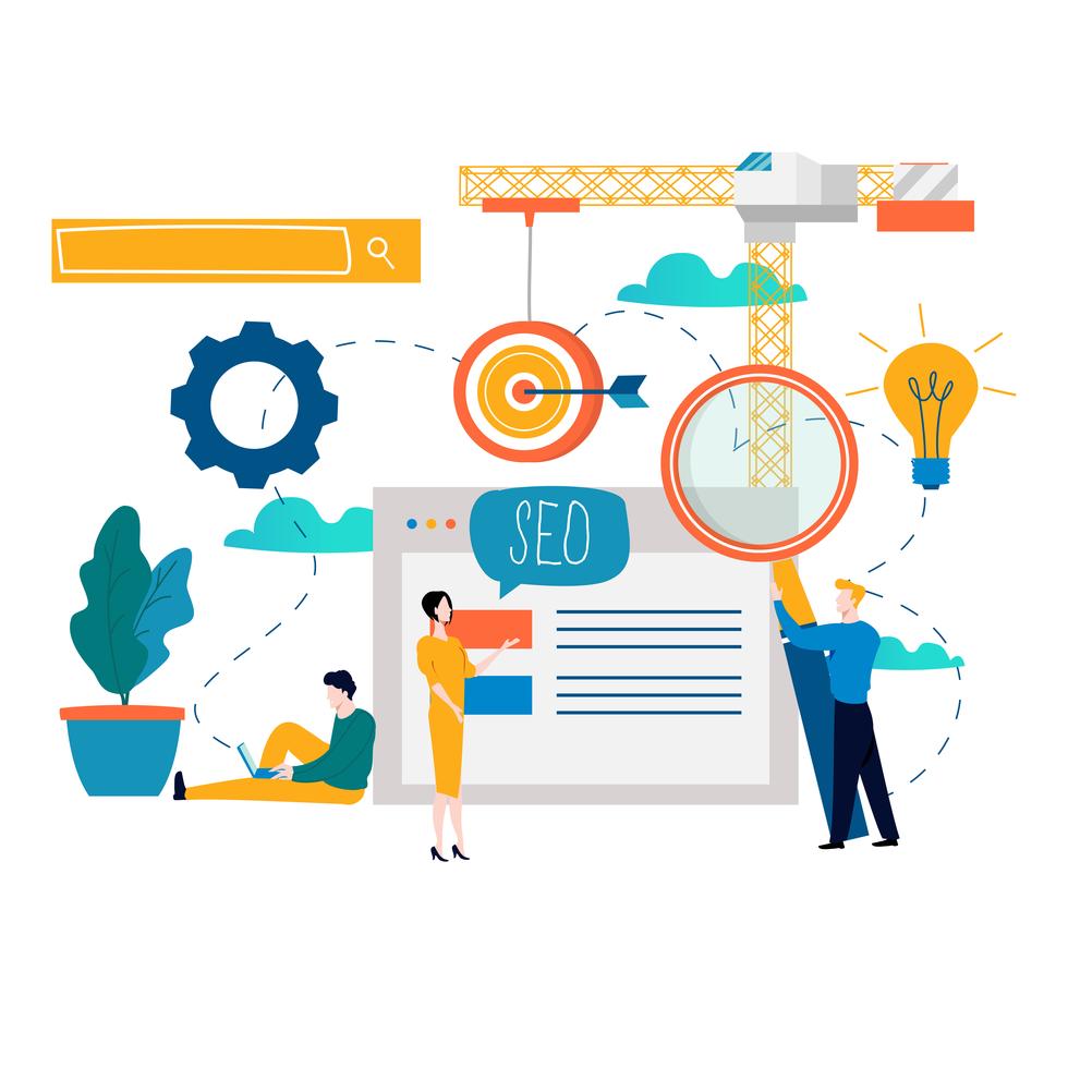 SEO, search engine optimization 272416 Vector Art at Vecteezy