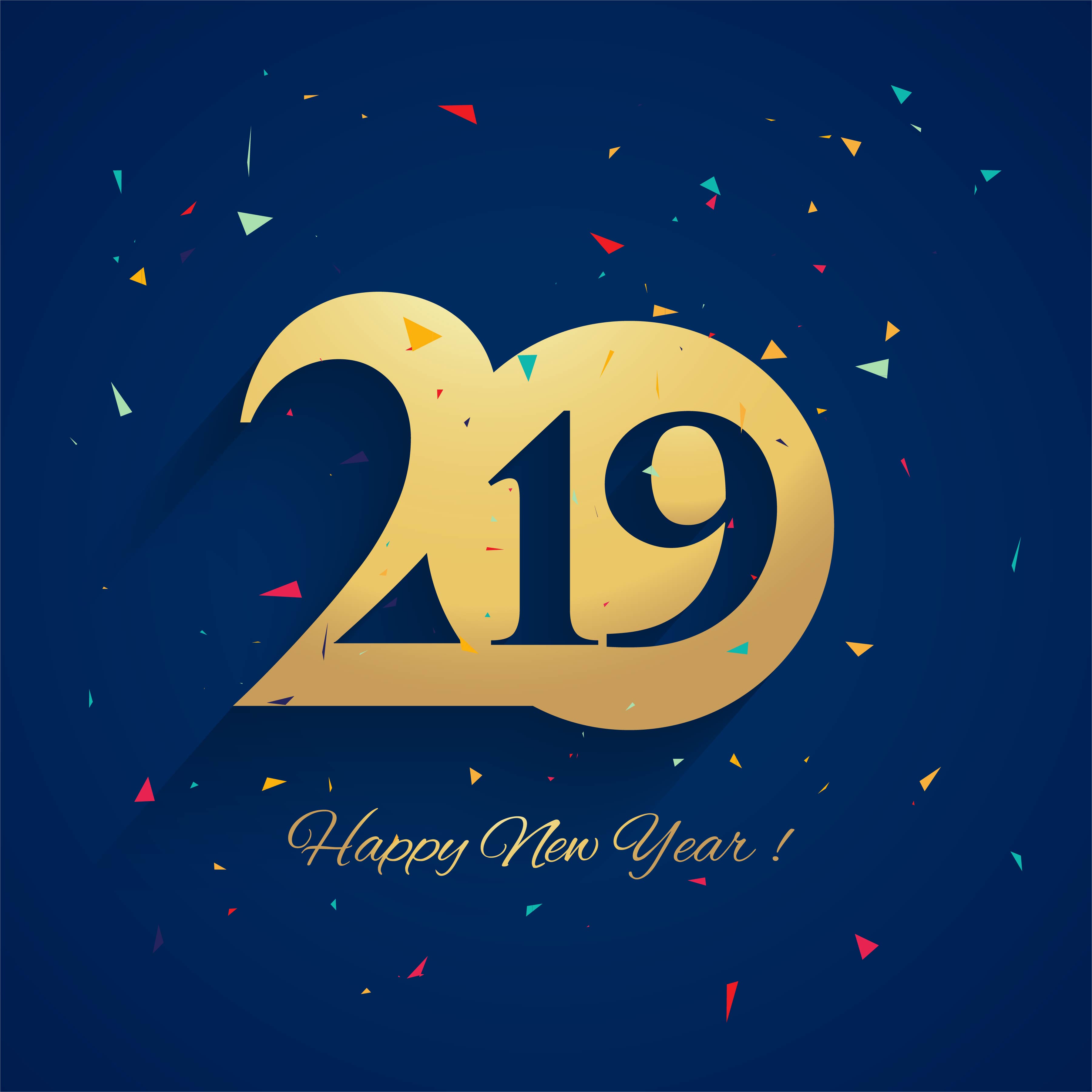 Beautiful new year 2019 celebration background 273018 Vector Art at ...