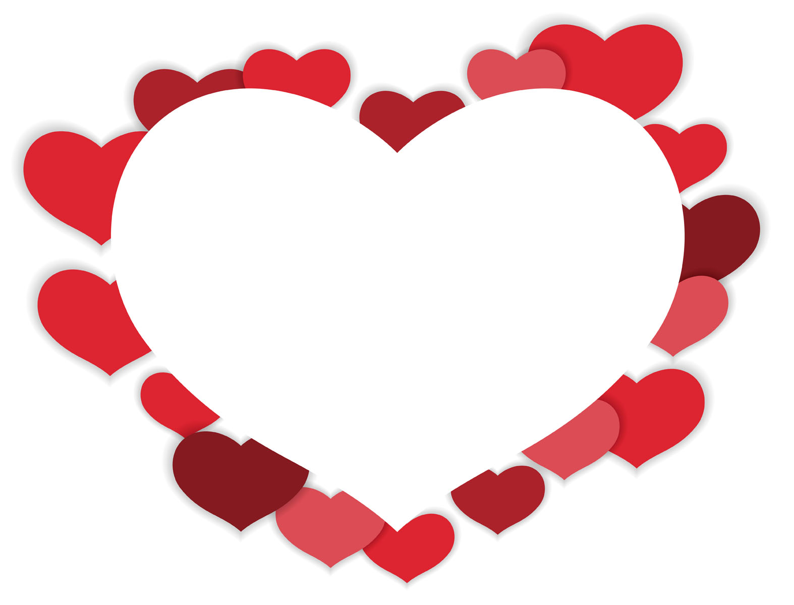 Día De San Valentín Vector Marco En Forma De Corazón Descargue