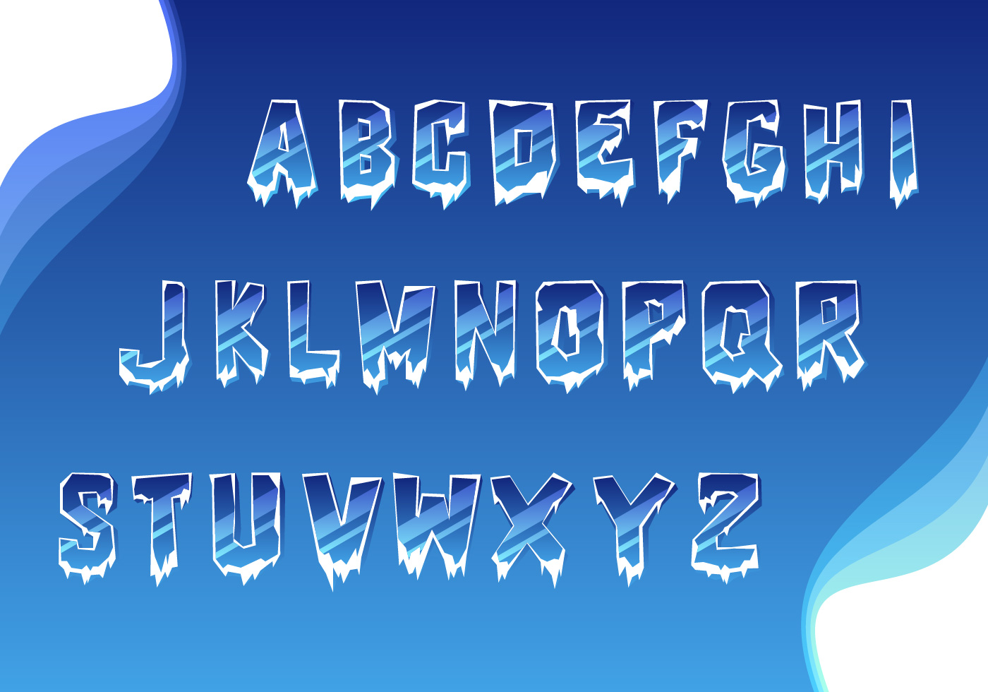 Simple Icy Alphabet Vector 273626 Vector Art at Vecteezy Simple Icy Alphabet Vector 273626 Vector Art at Vecteezy
