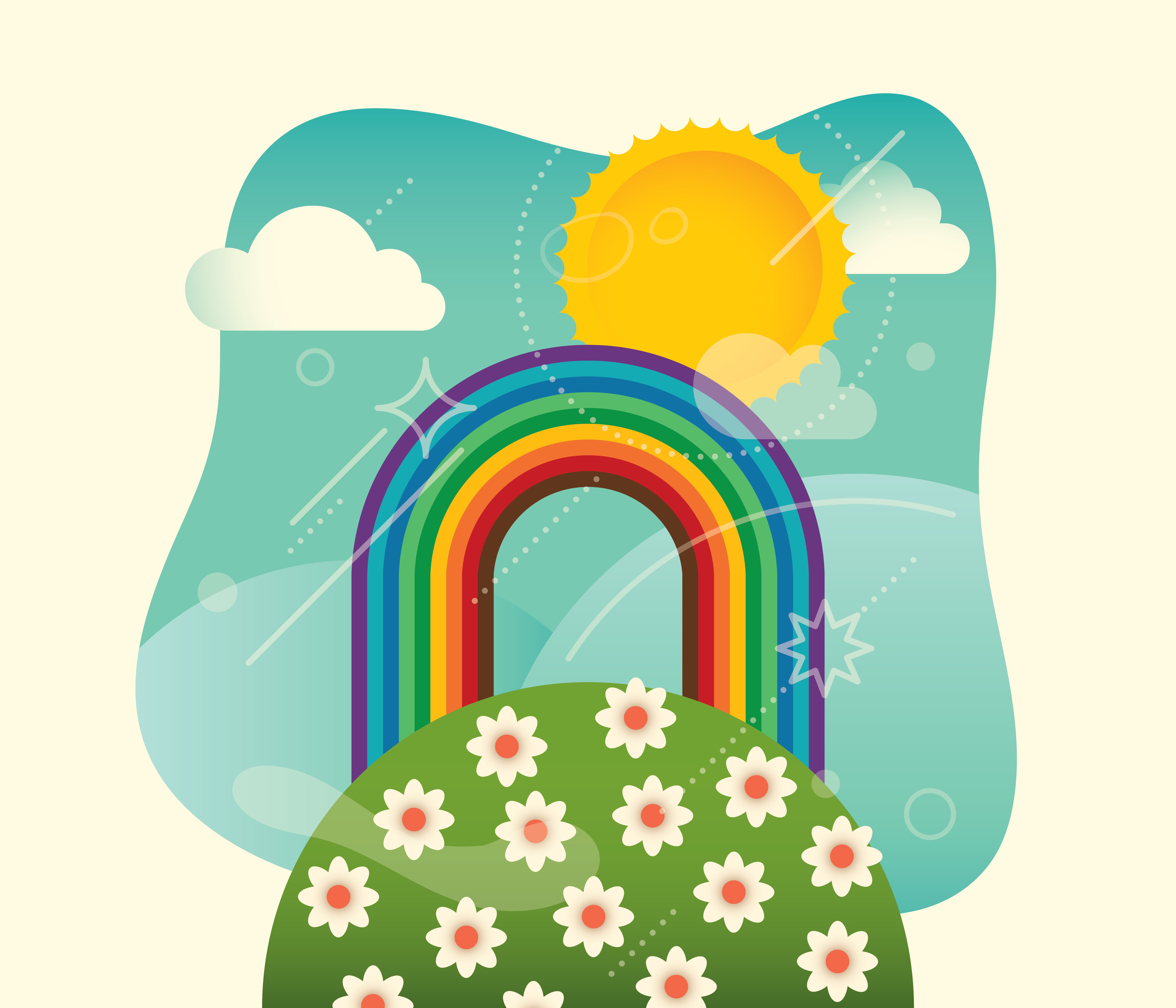 Spring wallpaper 273867 Vector Art at Vecteezy