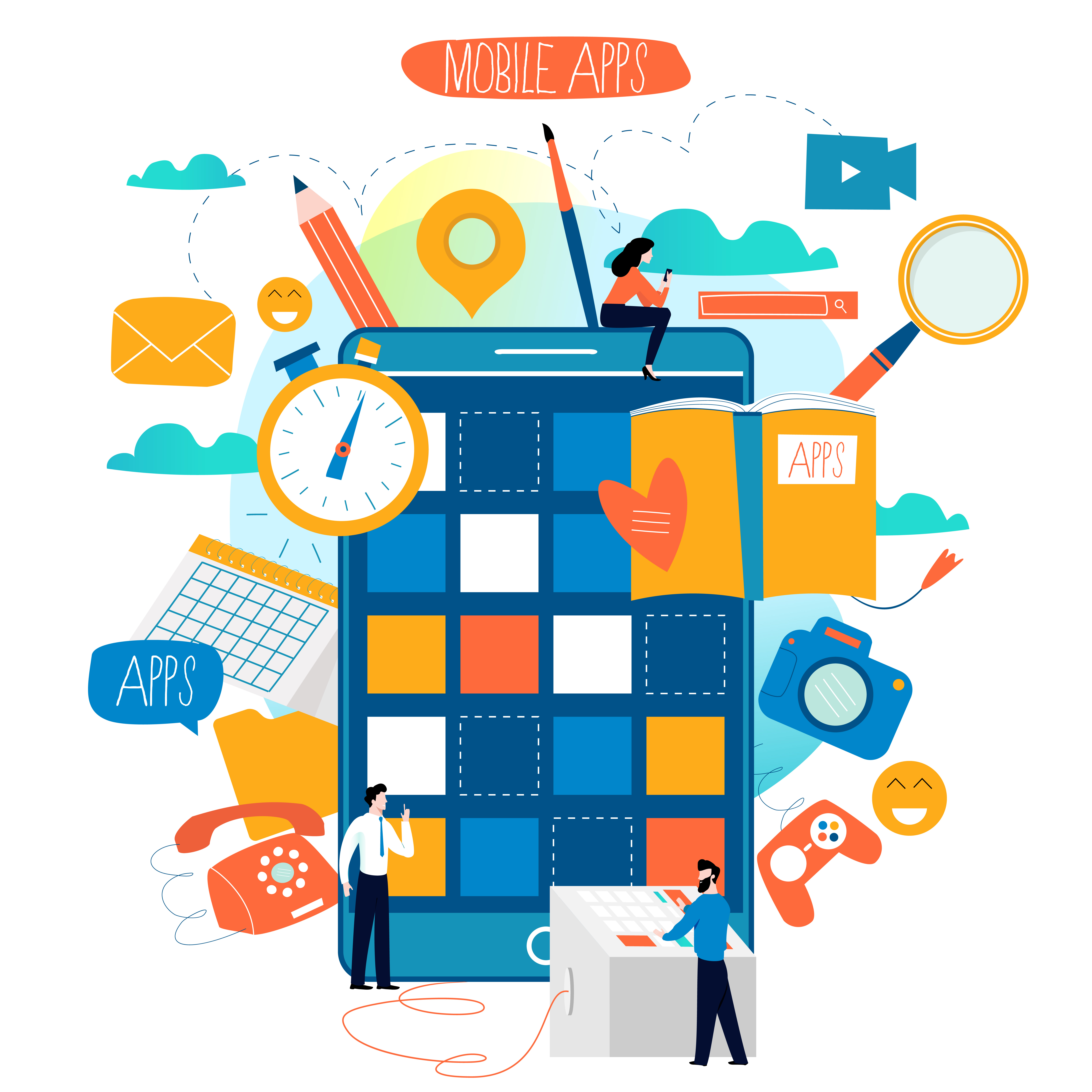 Mobile application development process 274610 Vector Art at Vecteezy Mobile application development process 274610 Vector Art at Vecteezy