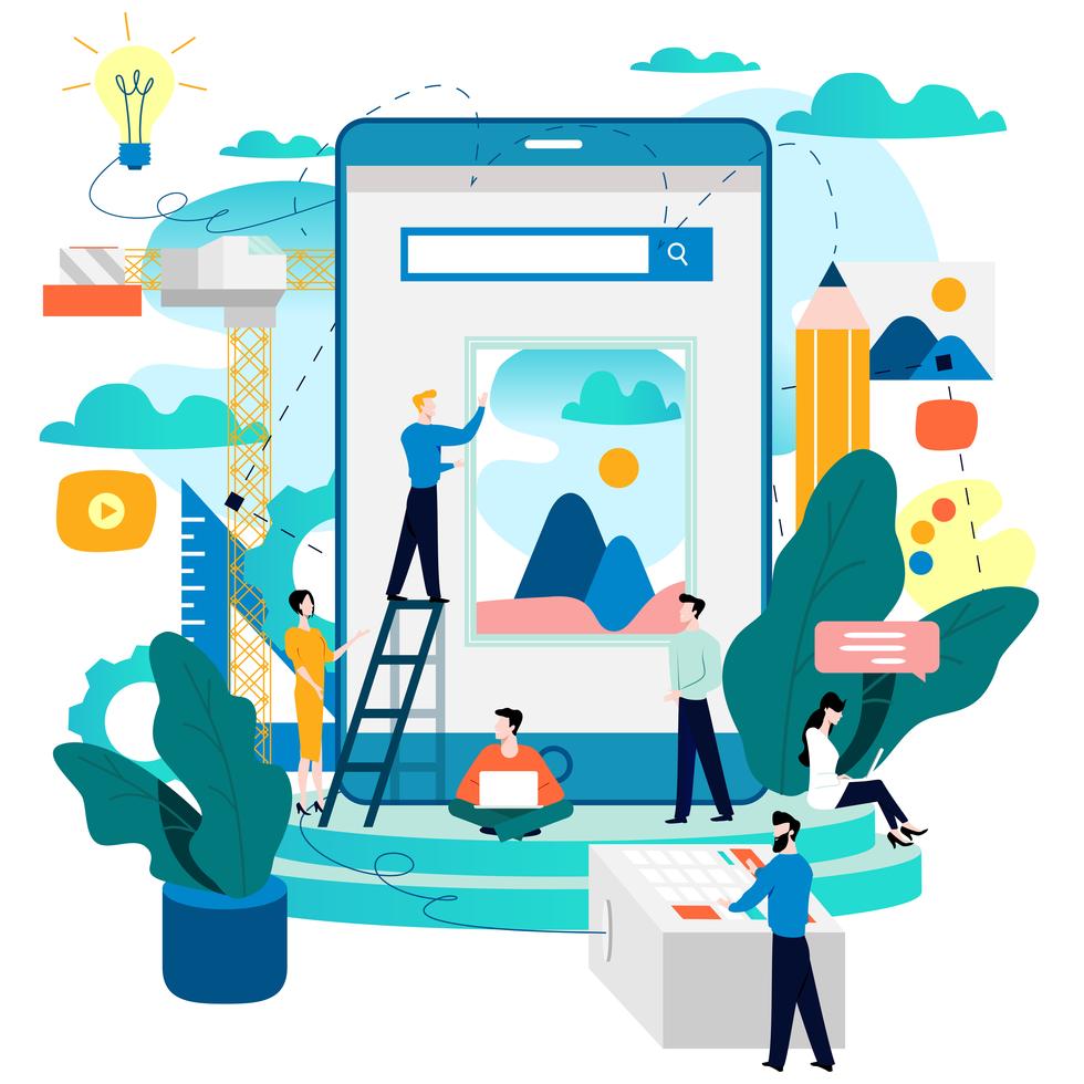 Mobile application development process 274630 Vector Art at Vecteezy