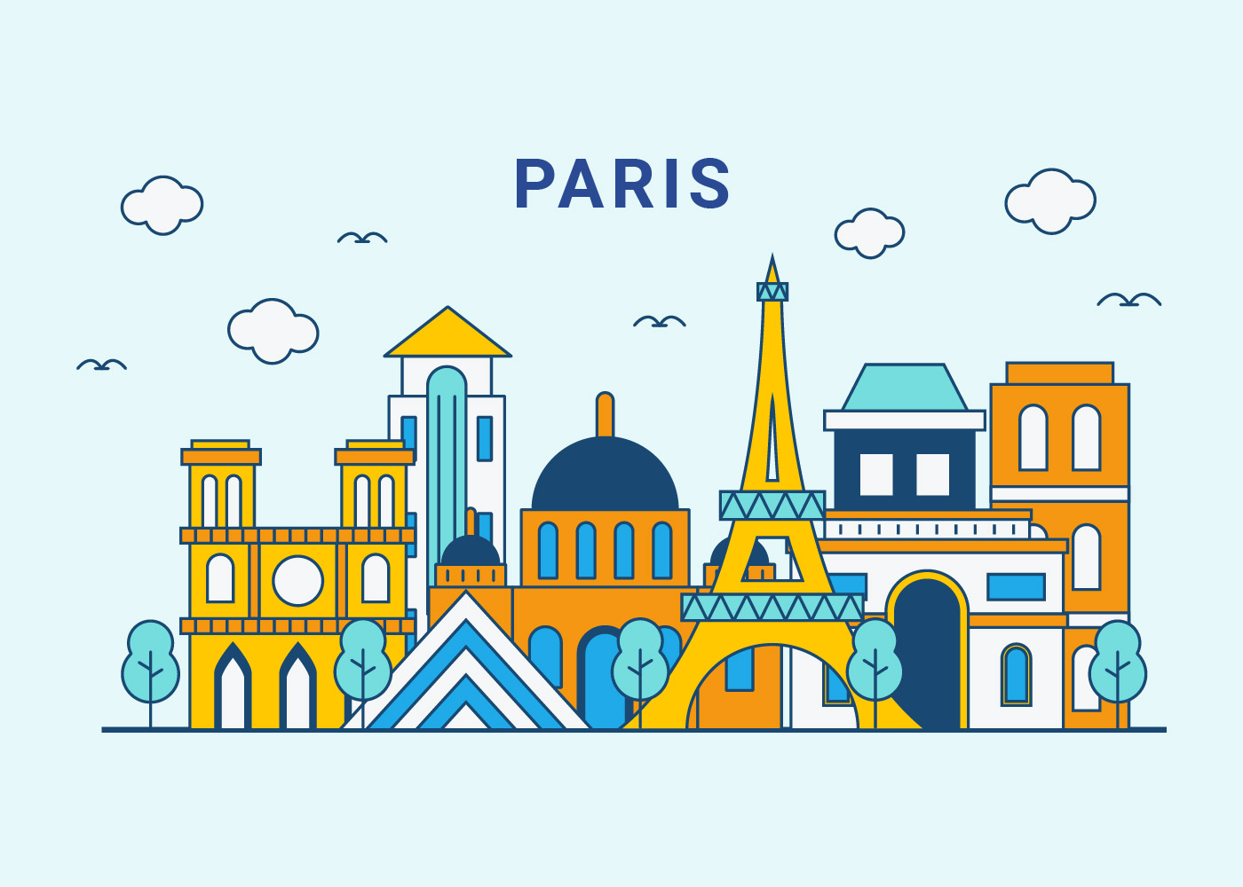 Paris City Skyline Vector 276001 Vector Art at Vecteezy Paris City Skyline Vector 276001 Vector Art at Vecteezy