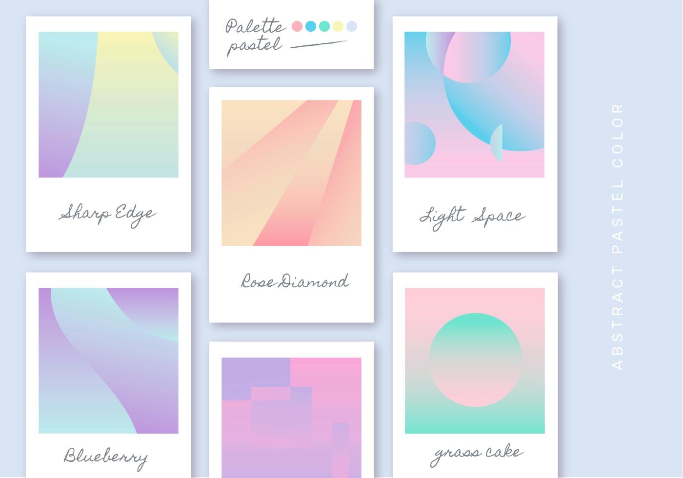 Gradient Pastel Color Pallete Vector Background 276236 Vector Art at ...