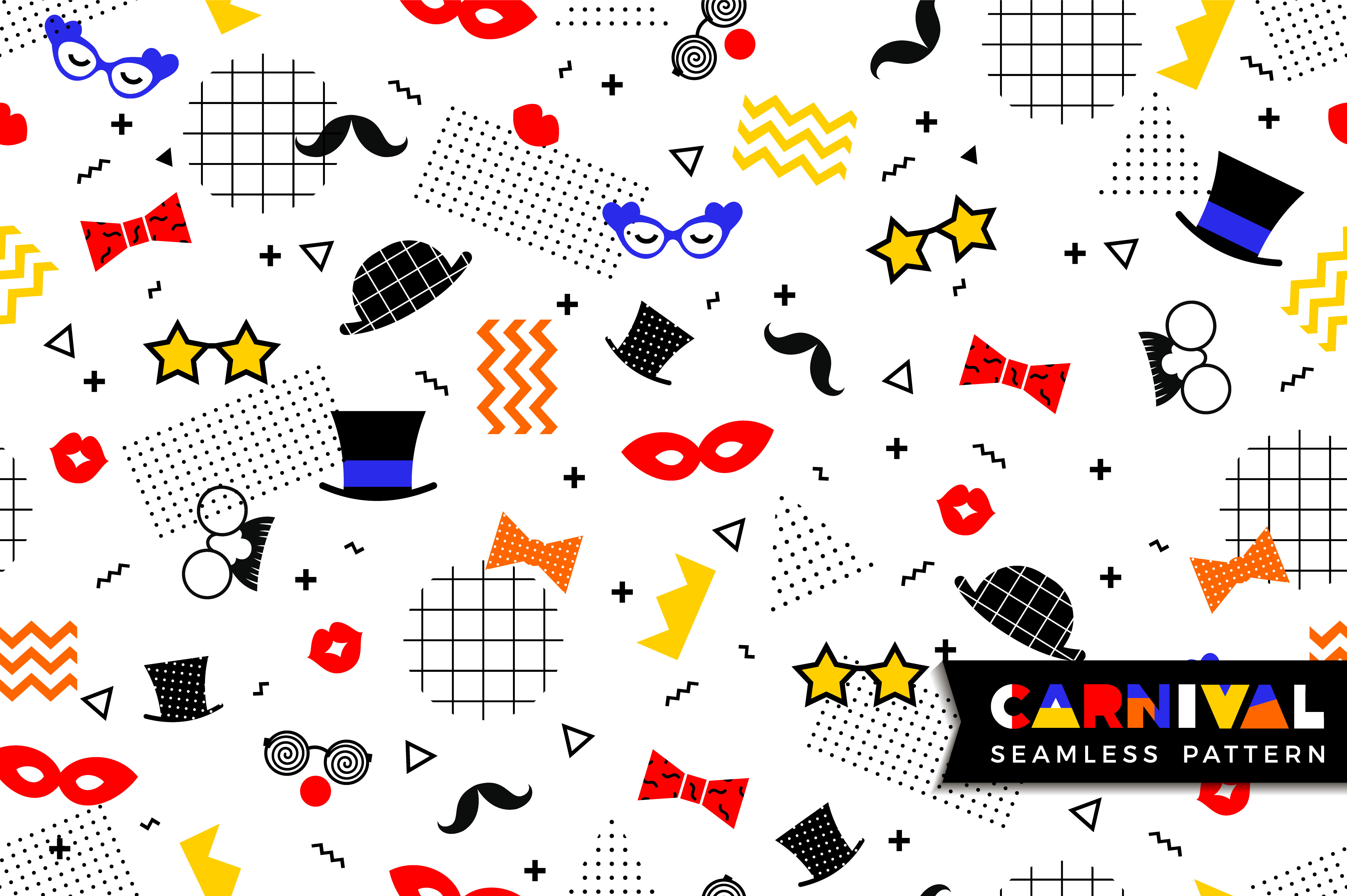 Carnival seamless pattern in Memphis style 276469 Vector Art at Vecteezy Carnival seamless pattern in Memphis style 276469 Vector Art at Vecteezy