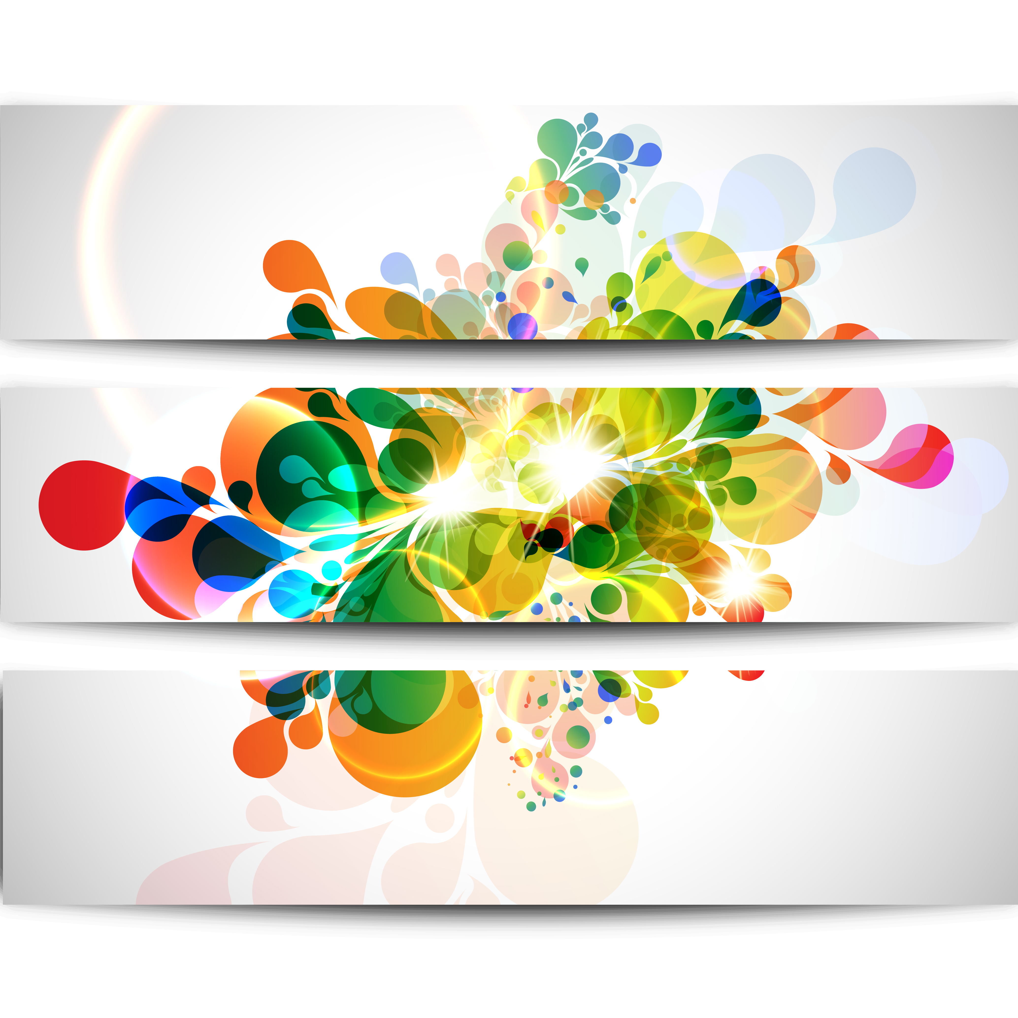 Set of three colorful banners 276951 Vector Art at Vecteezy Set of three colorful banners 276951 Vector Art at Vecteezy