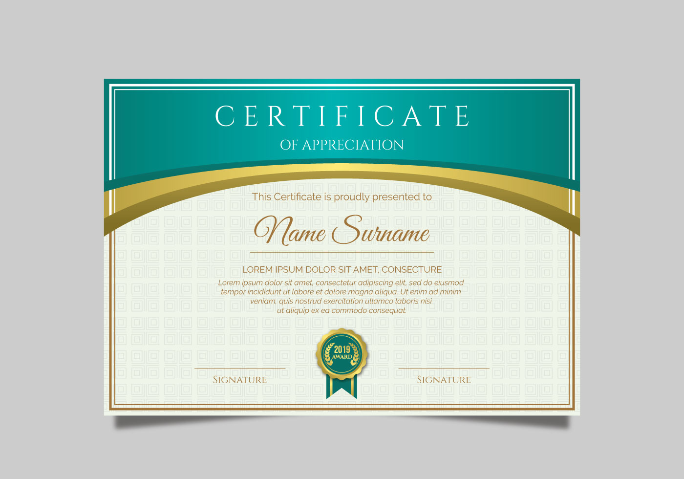 Vector Certificate Template 555122 Vector Art At Vect