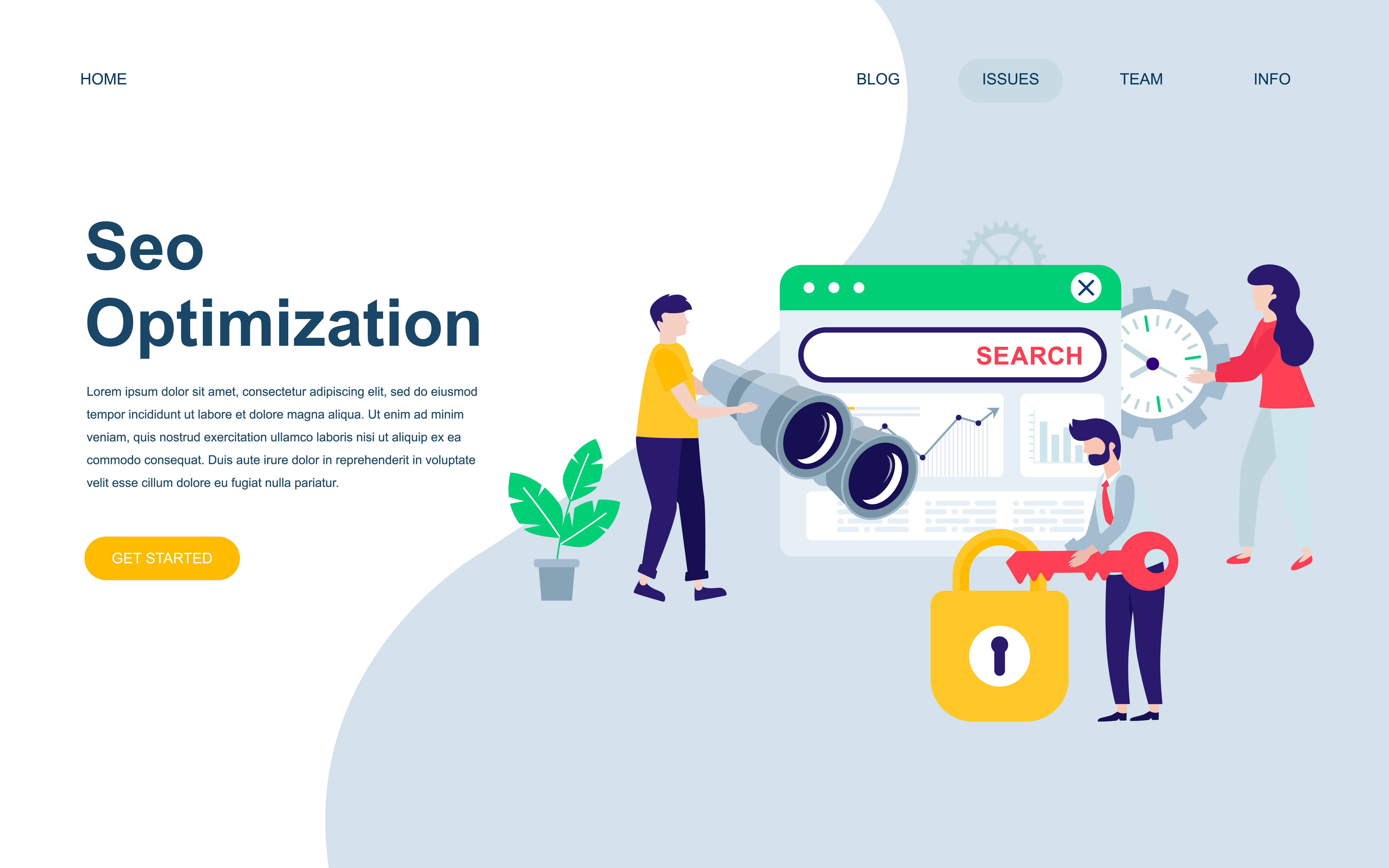 Modern flat web page design template of Seo Analysis 279738 Vector Art ... Modern flat web page design template of Seo Analysis 279738 Vector Art ...