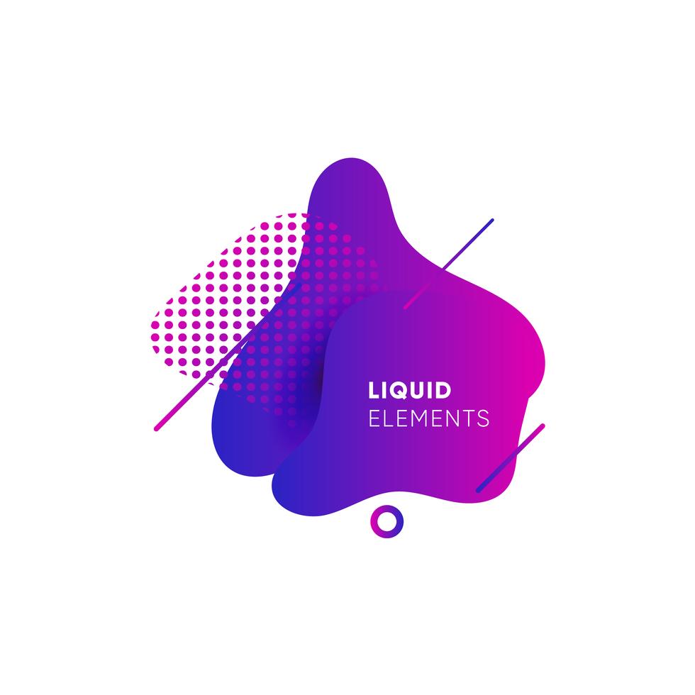 Dynamical colored graphic elements. Gradient abstract banners with ...