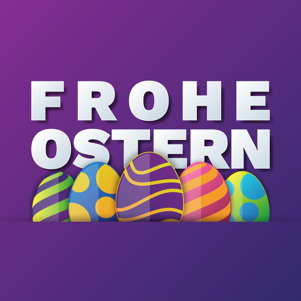 Frohe Ostern Happy Easter In German Greeting Card 280608 Vector Art At frohe-ostern-happy-easter-in-german-greeting-card-280608-vector-art-at