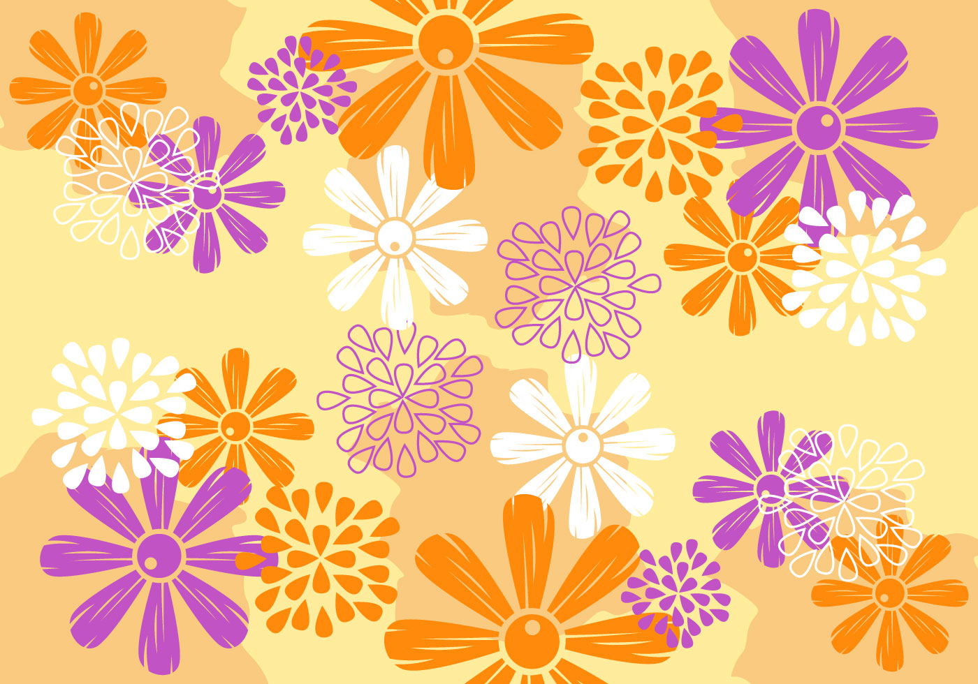 Glowing Floral Background Vector Graphic Free Vector