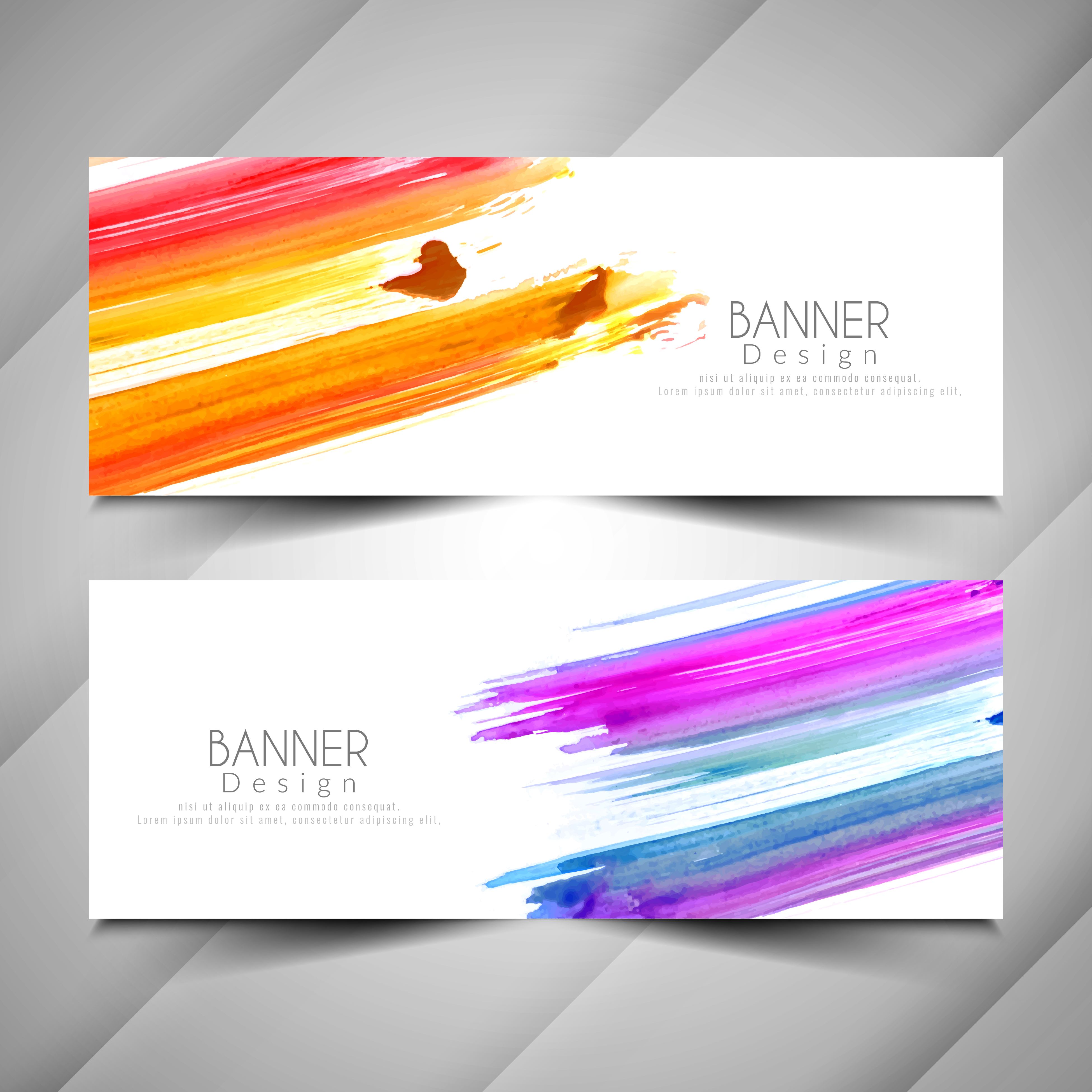 Abstract elegant colorful watercolor banners set 280976 Vector Art at ... Abstract elegant colorful watercolor banners set 280976 Vector Art at ...