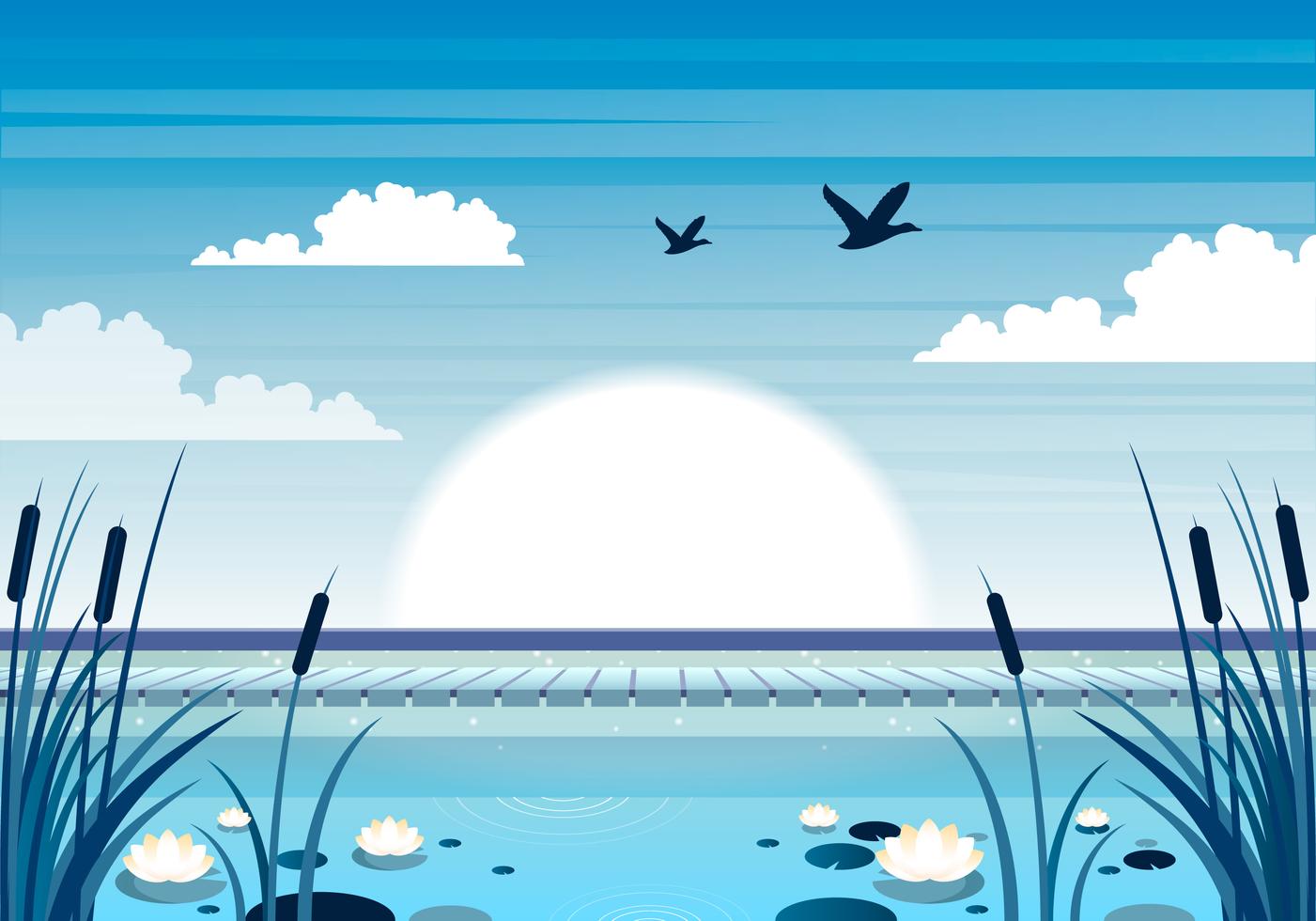 Vector Spring Landscape illustration 281345 Vector Art at Vecteezy