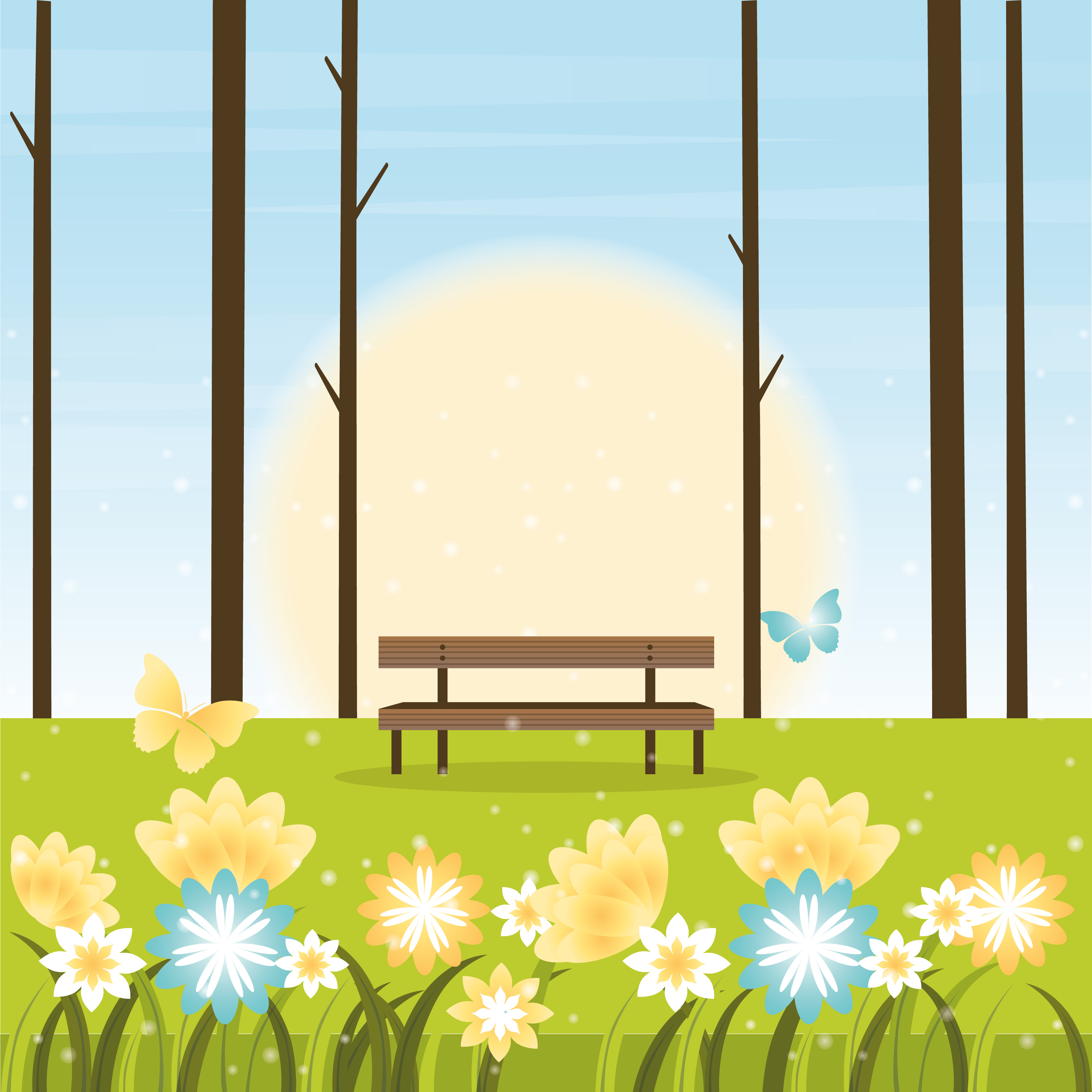 Vector Spring Landscape illustration 281570 Vector Art at Vecteezy