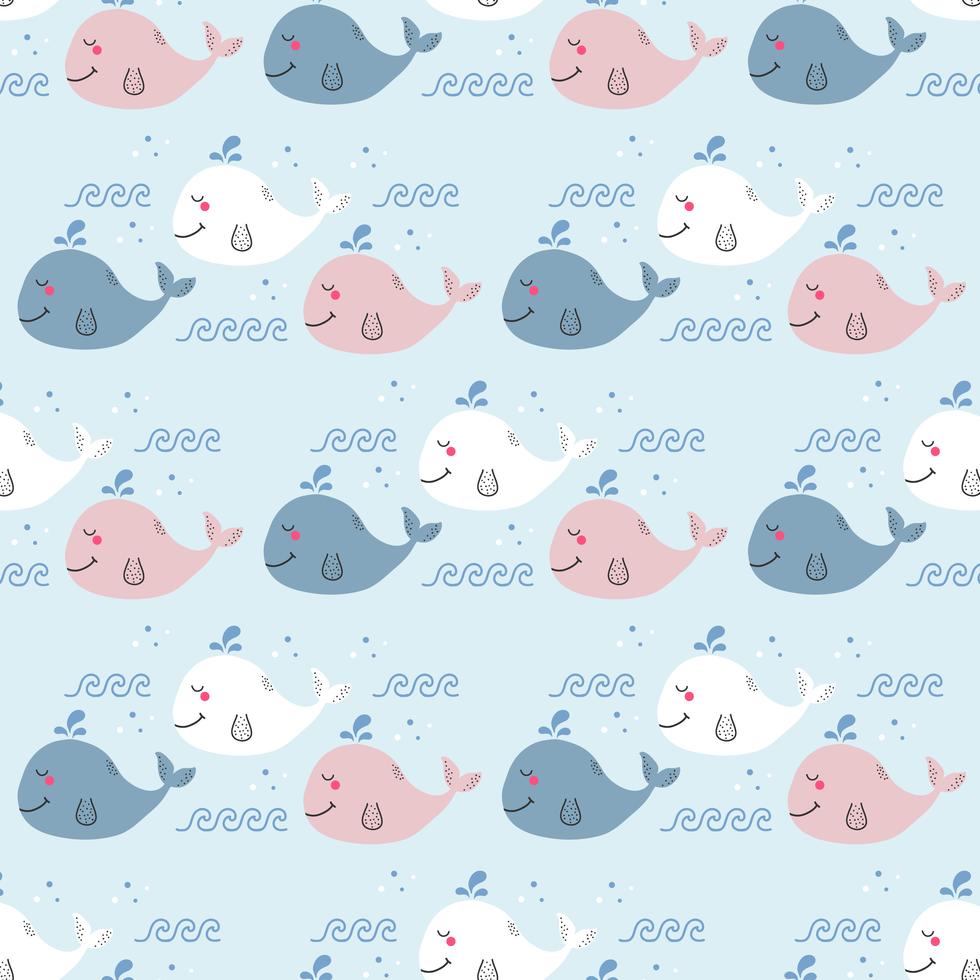 Whale Pattern Vector 284081 Vector Art at Vecteezy