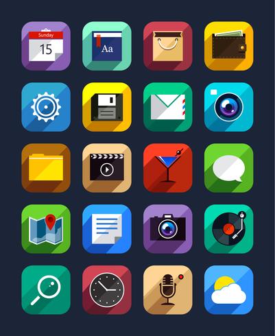 Flat icons 284187 Vector Art at Vecteezy