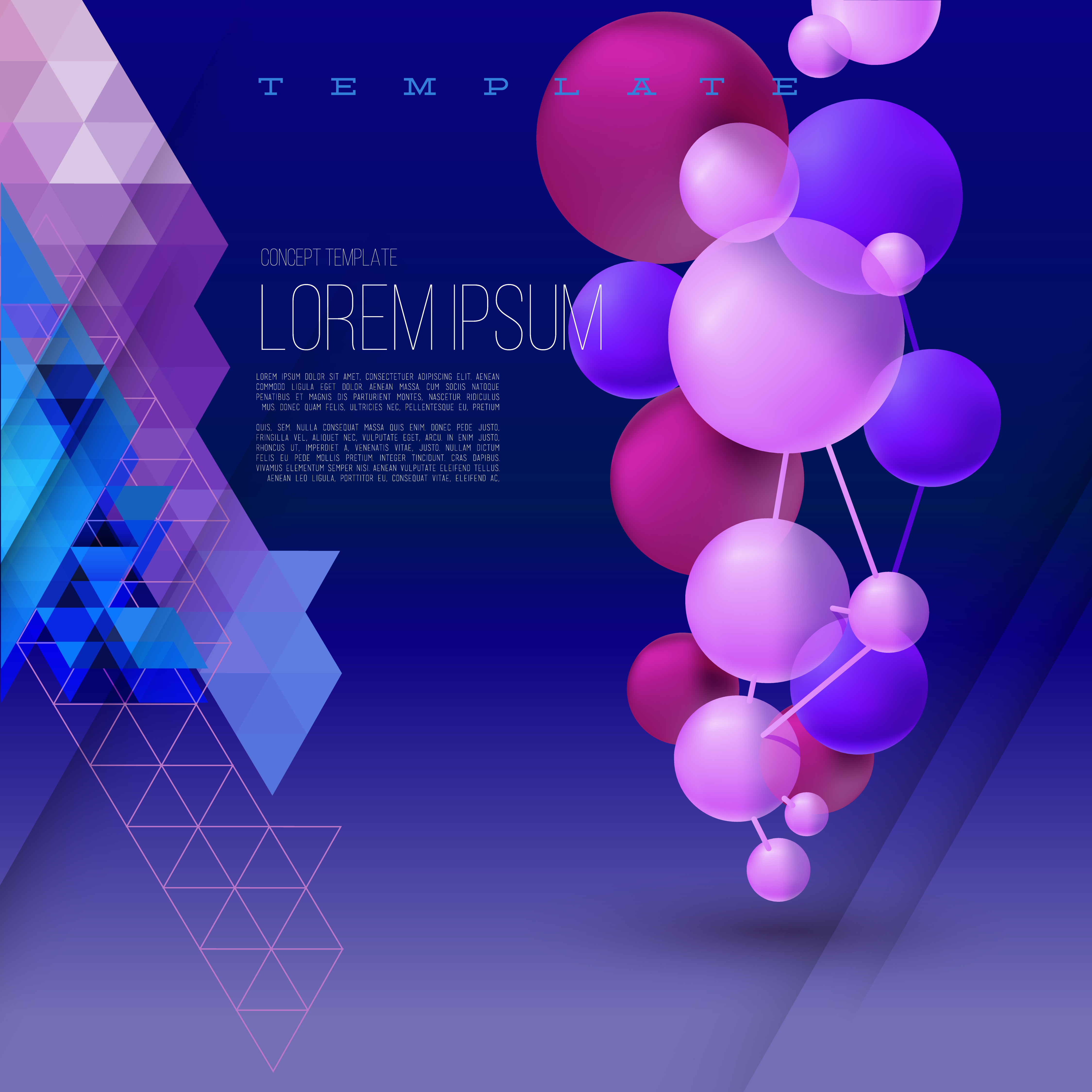 Abstract Geometric Composition With Three Dimensional Balls On The