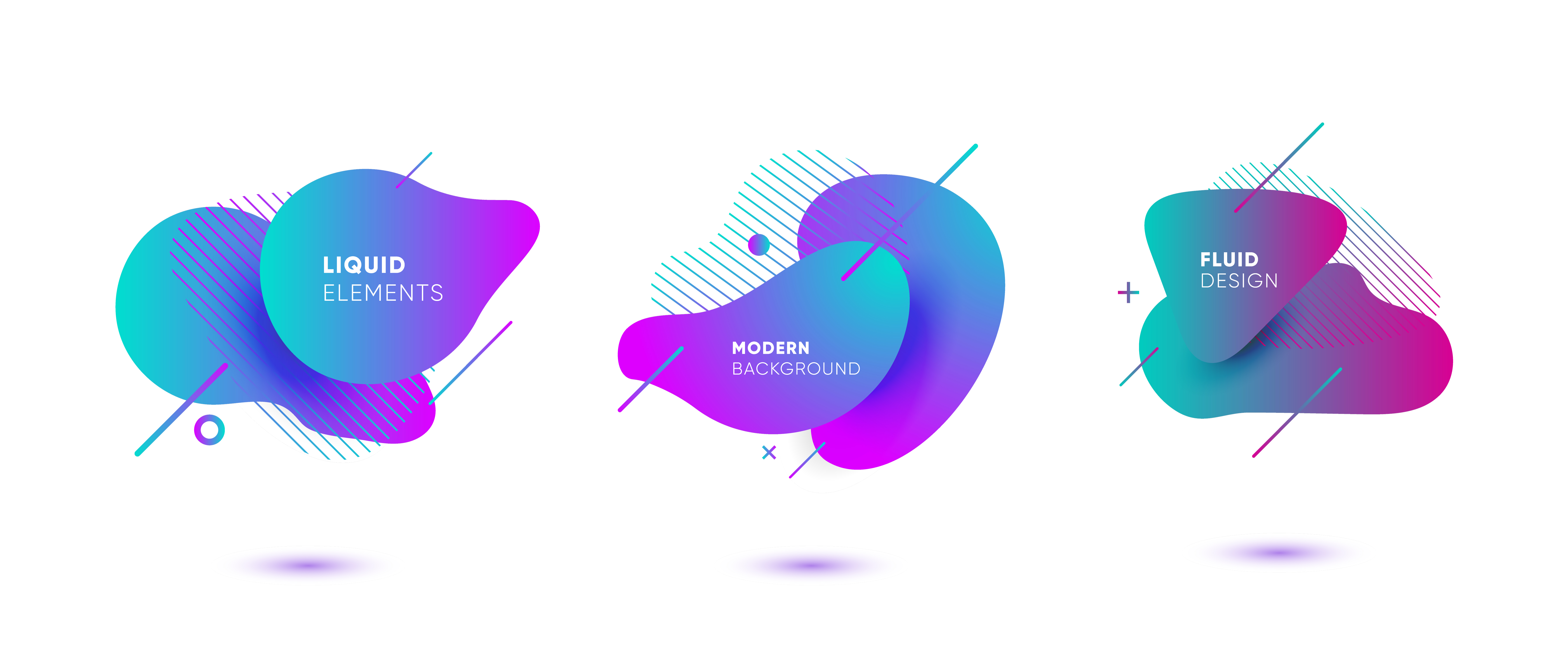 Gradient abstract banners with flowing liquid shapes 286166 Vector Art ...