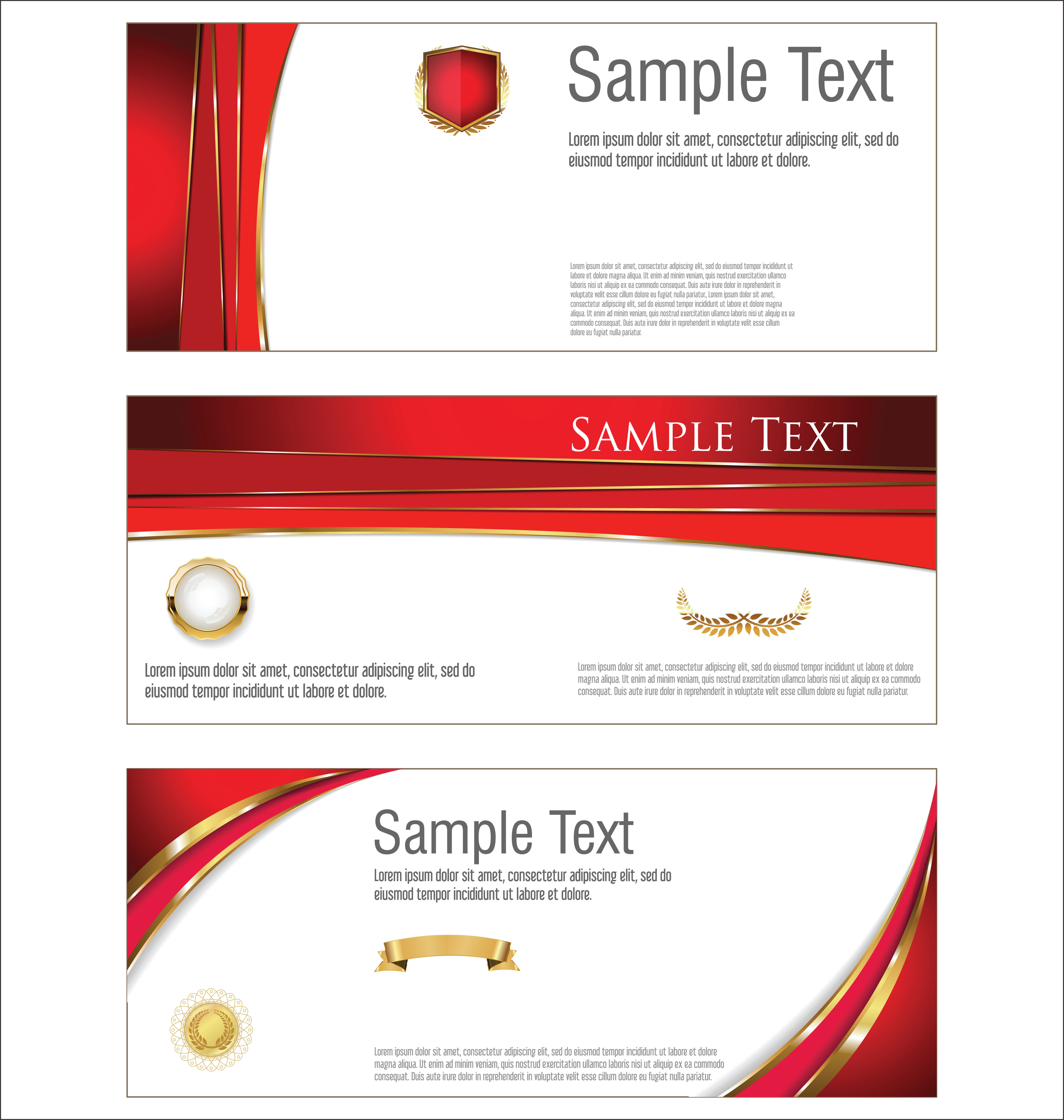 Collection of horizontal banners templates vector illustration 286235 ... Collection of horizontal banners templates vector illustration 286235 ...