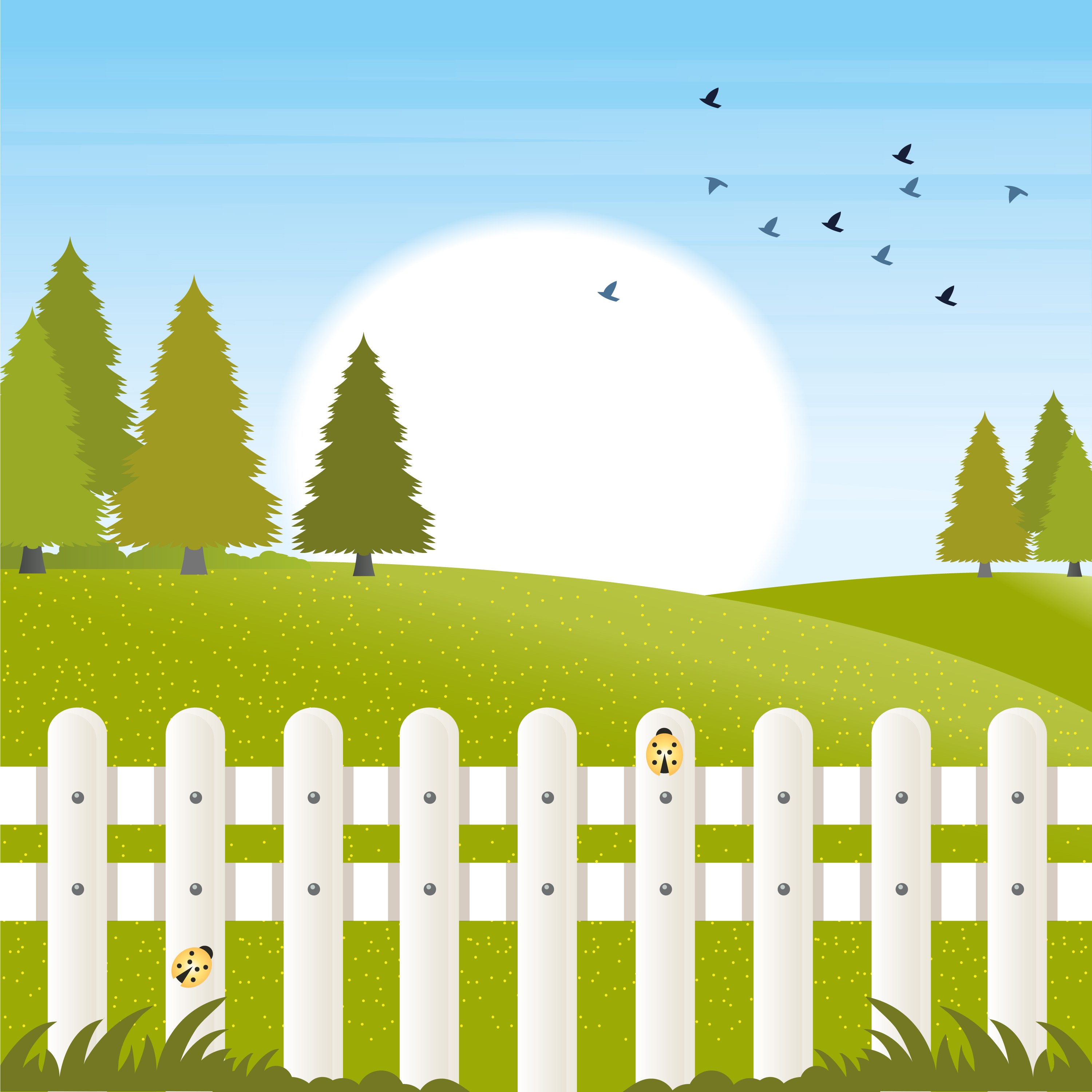 Vector Spring Landscape illustration 286781 Vector Art at Vecteezy