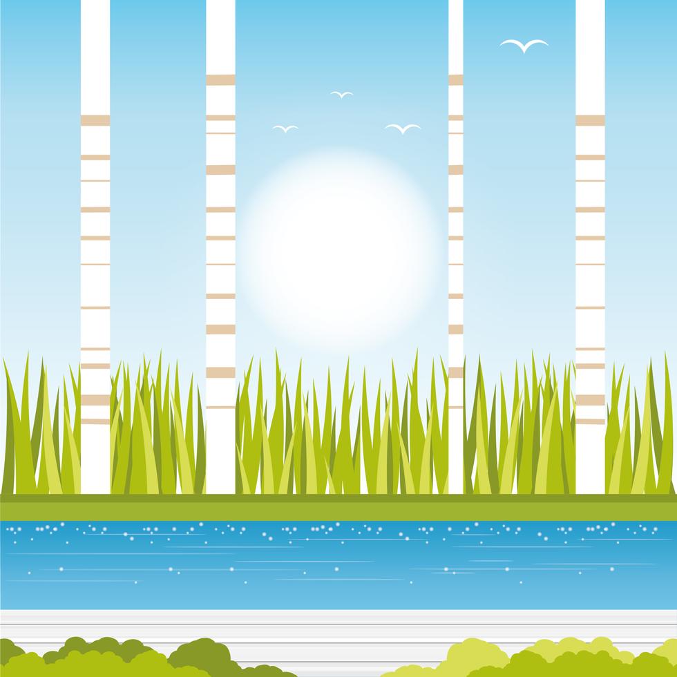 Vector Spring Landscape illustration 286783 Vector Art at Vecteezy