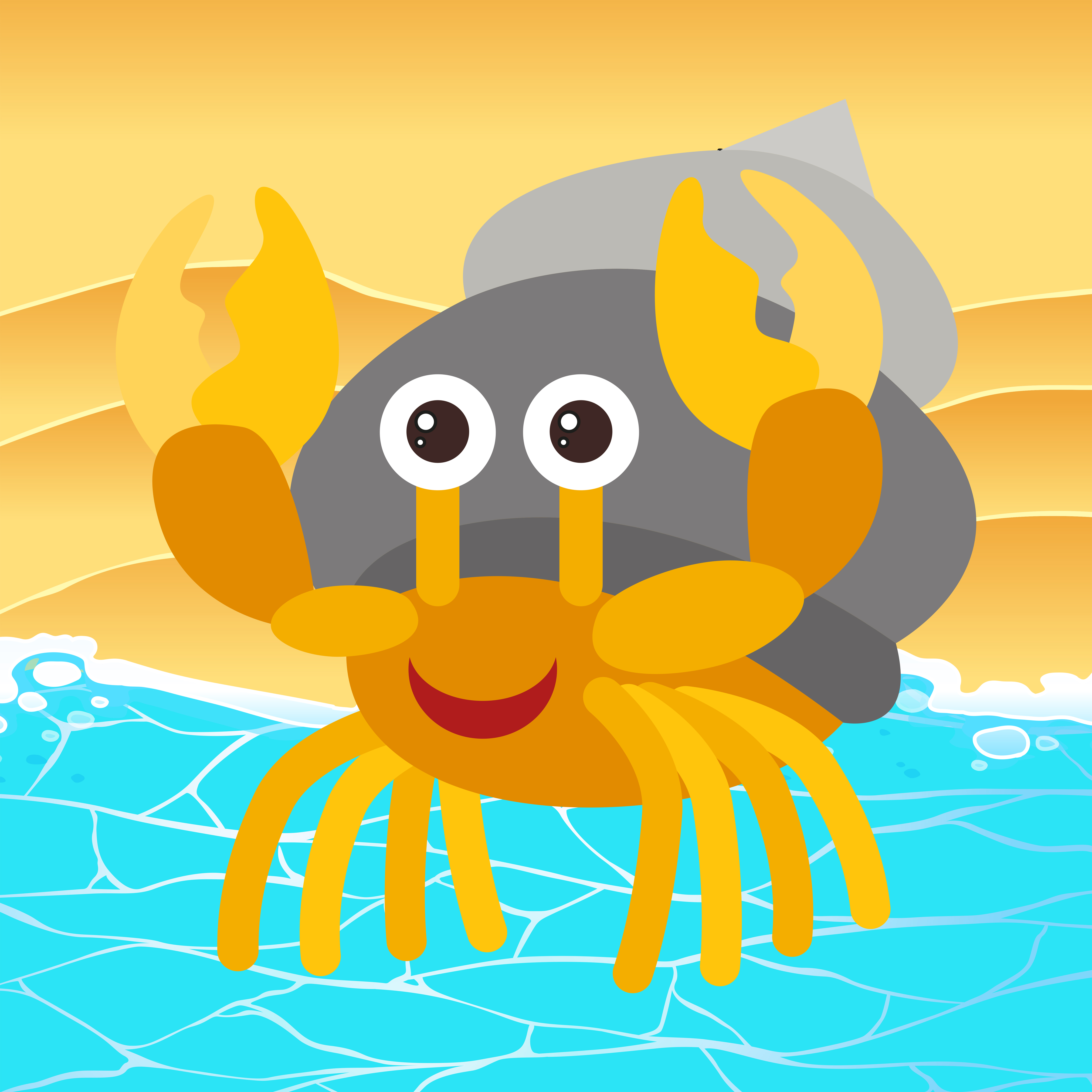 Hermit Crab Free Vector Art 1043 Free Downloads