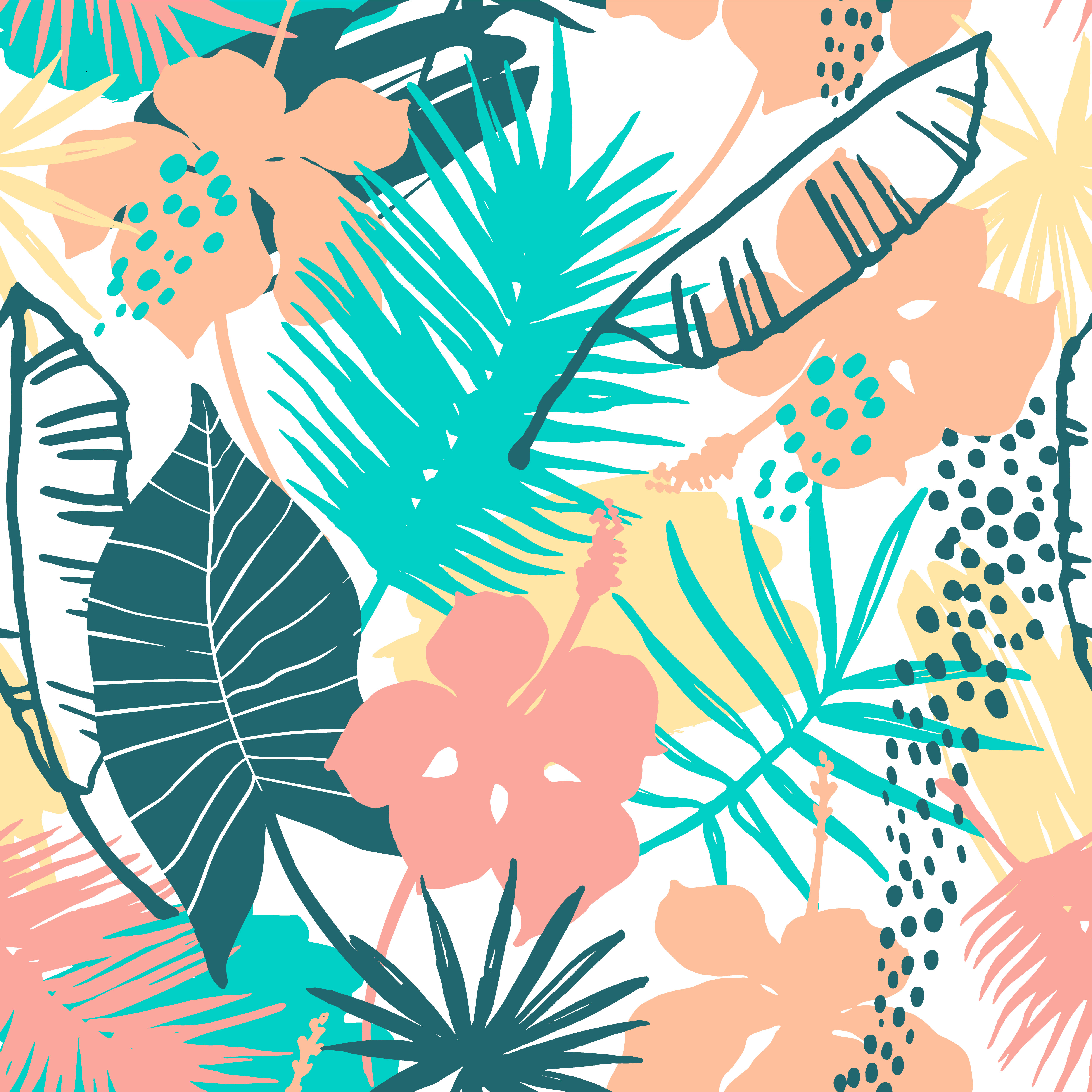 Seamless Exotic Pattern With Tropical Plants 292687 Vector Art At Vecteezy
