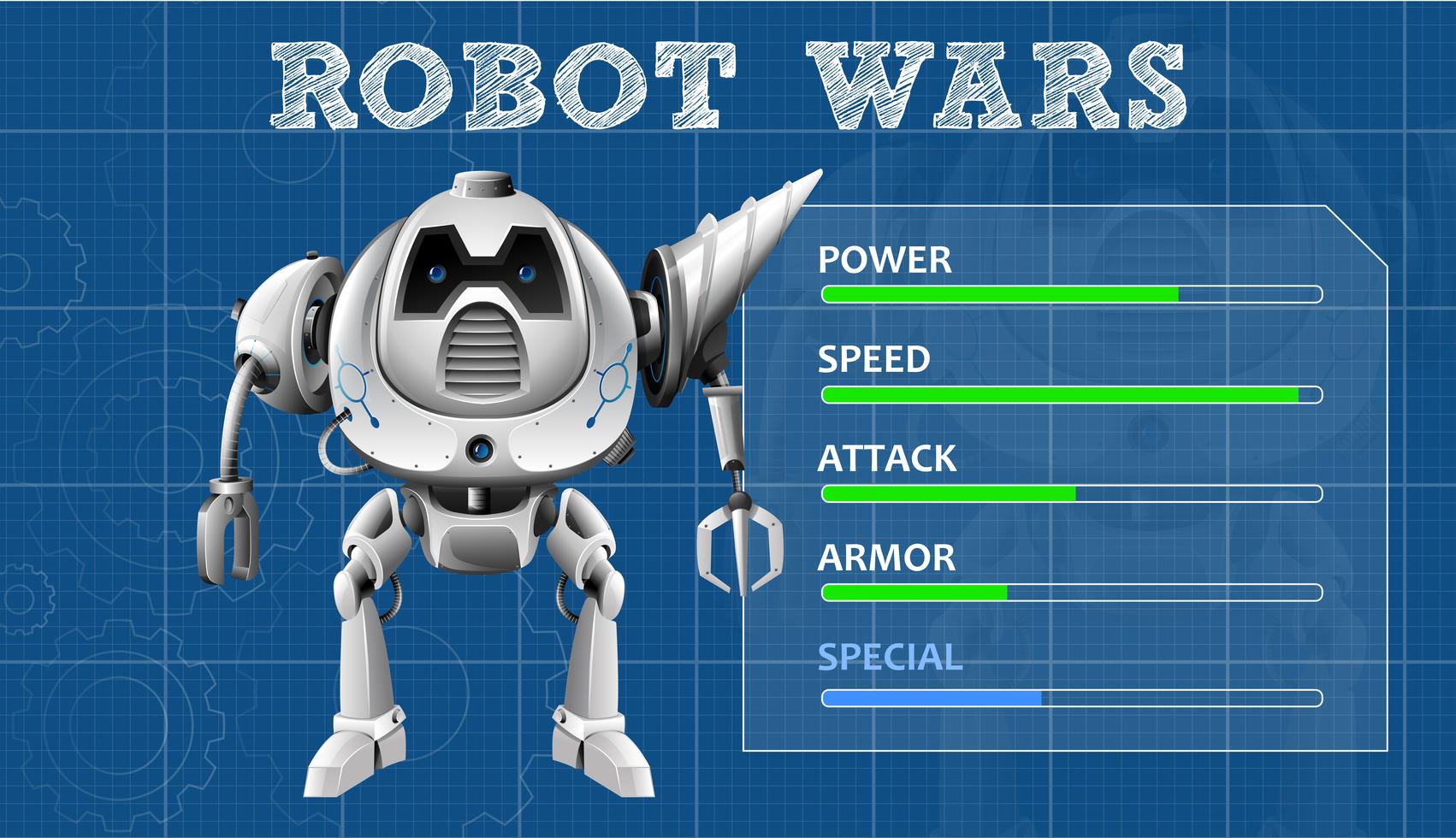 A Modern Robot Game Template 294443 Vector Art at Vecteezy