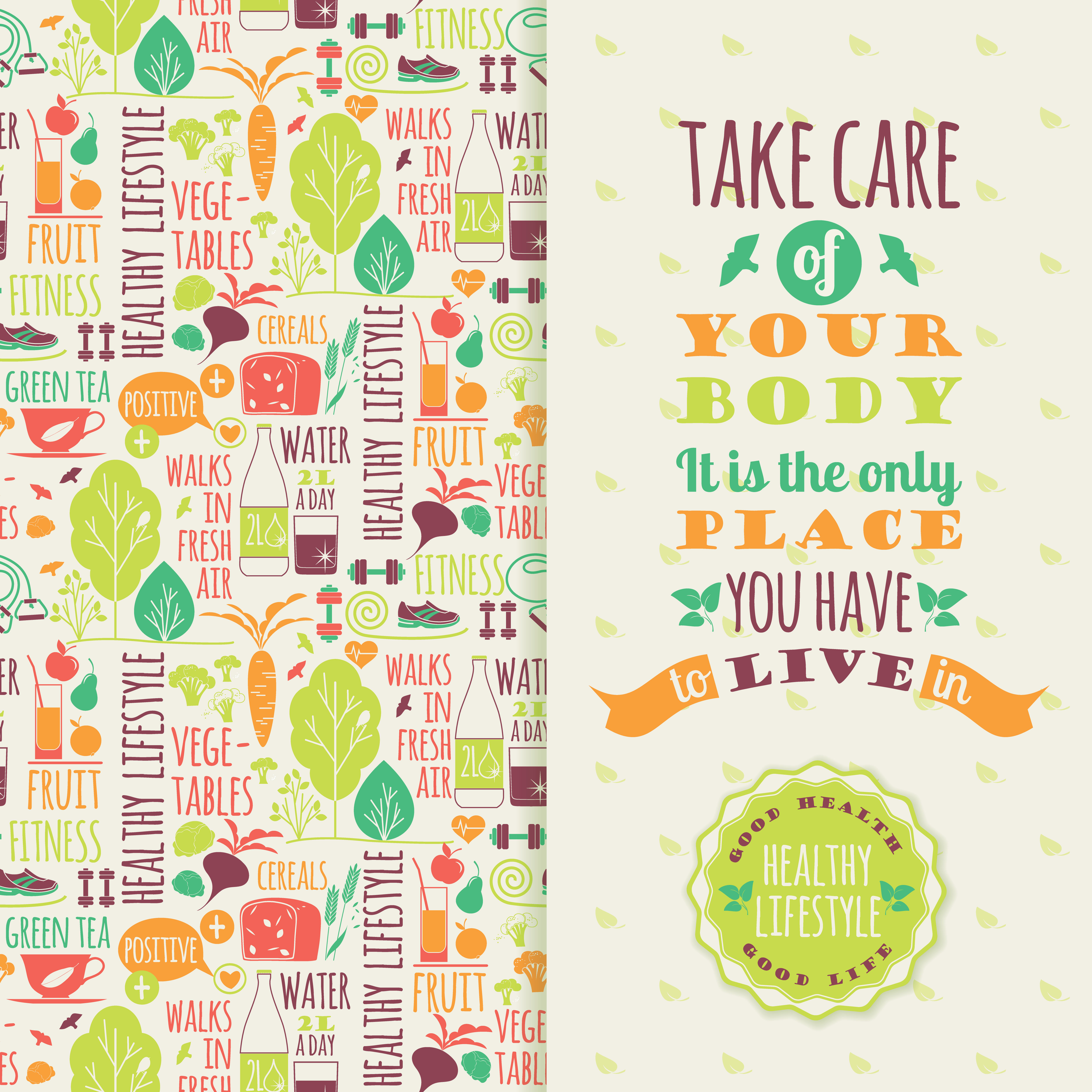 Healthy Lifestyle Vector Illustration 295701 Vector Art At Vecteezy