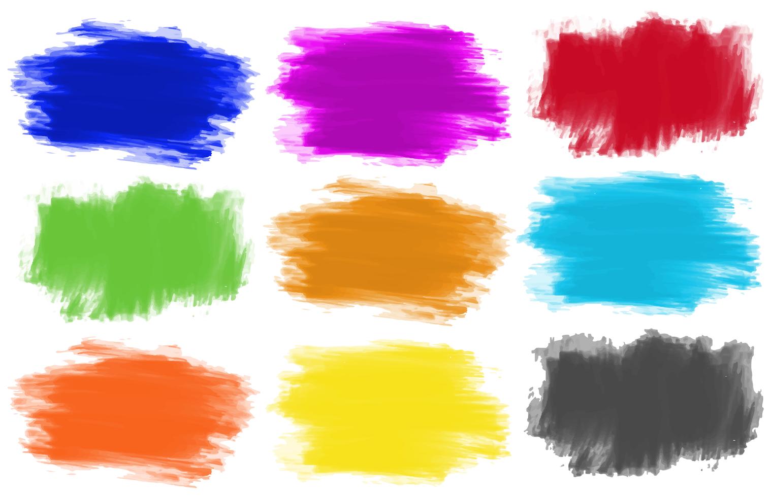 Brushstrokes in nine colors 295750 Vector Art at Vecteezy