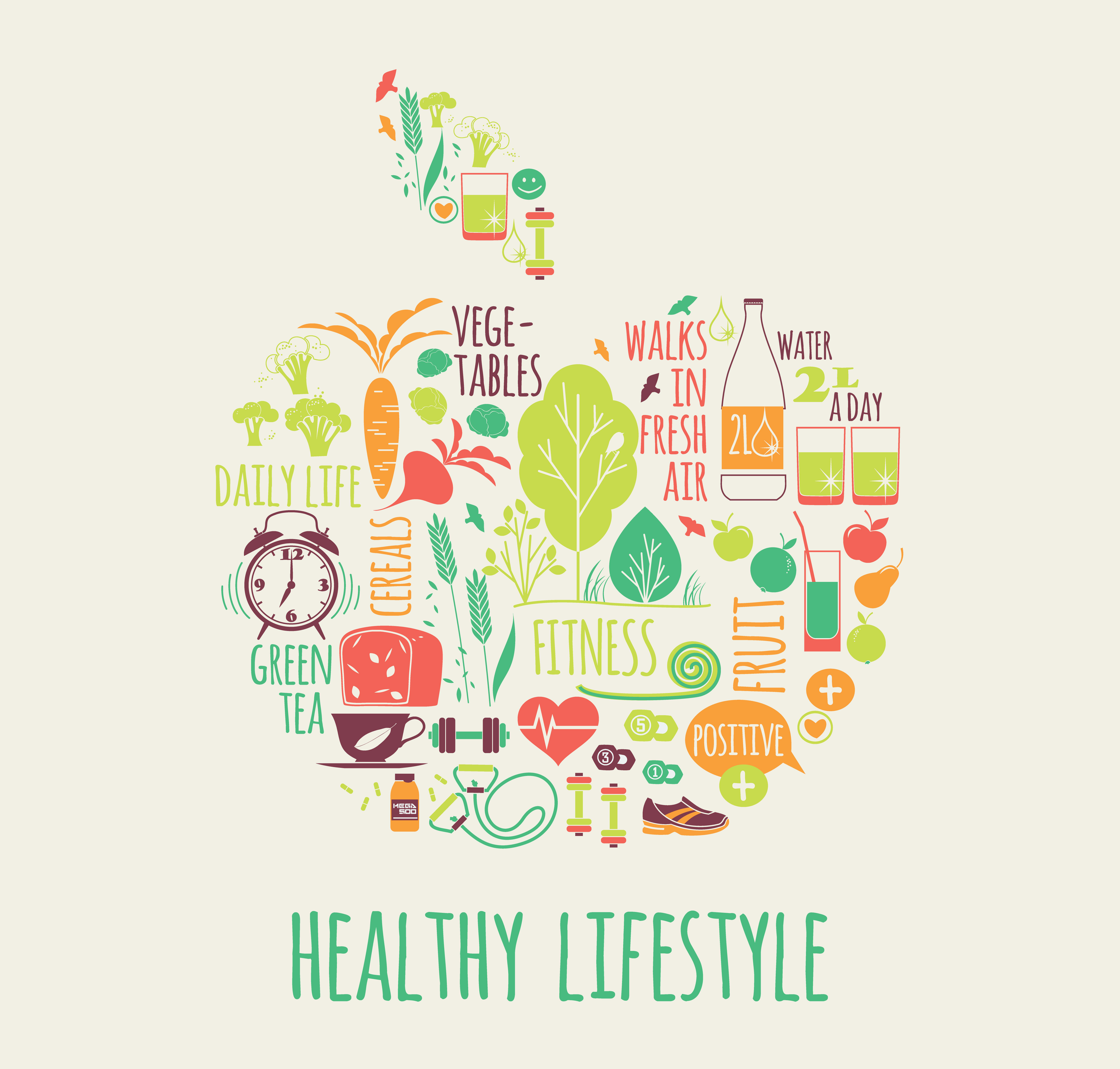 Vector illustration of Healthy lifestyle. 296560 Vector Art at Vecteezy Vector illustration of Healthy lifestyle. 296560 Vector Art at Vecteezy