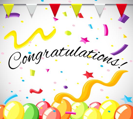 Congratulation card template with colorful balloons 297368 Vector Art ... Congratulation card template with colorful balloons 297368 Vector Art ...
