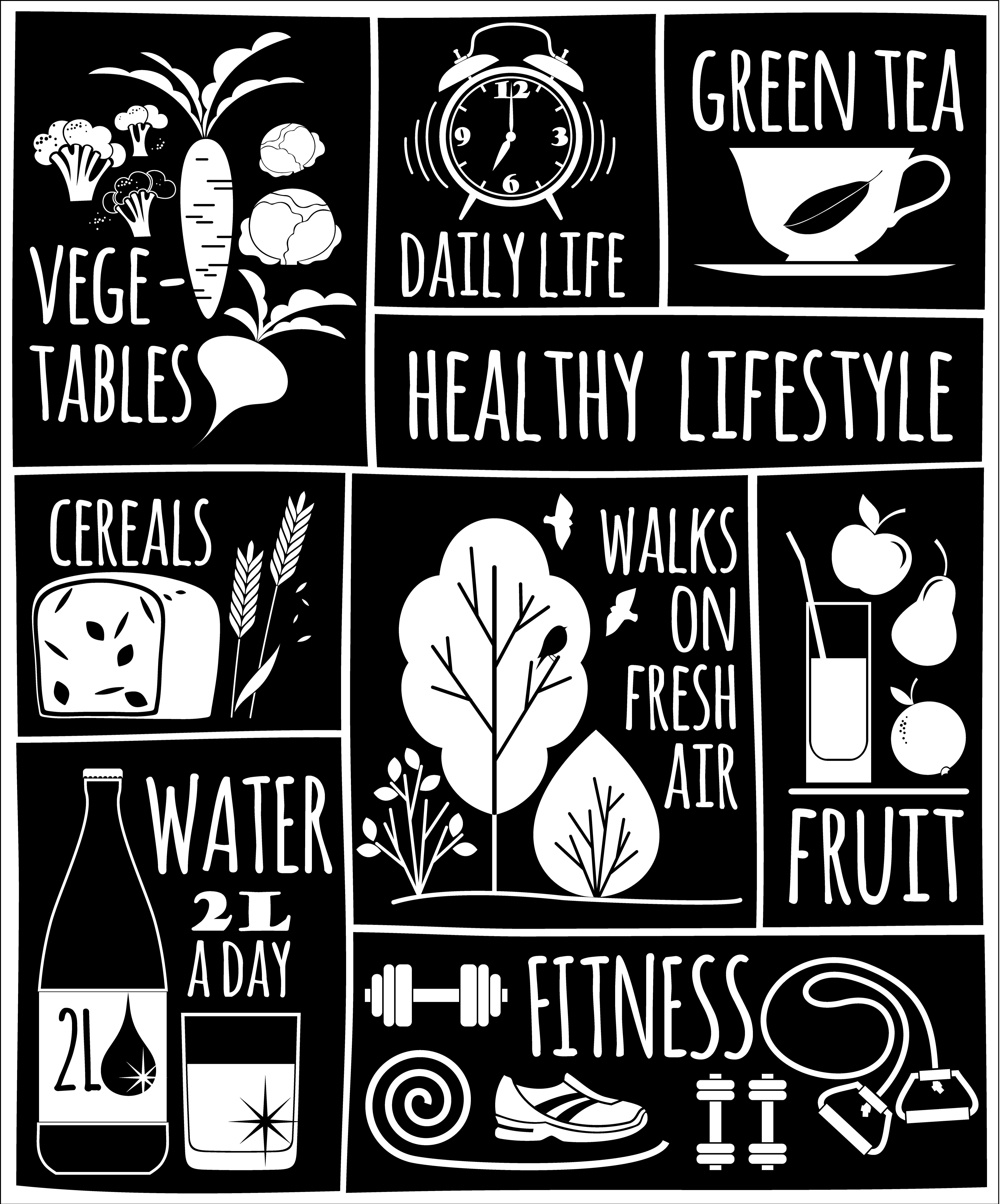 Vector Illustration Of Healthy Lifestyle 299141 Vector Art At Vecteezy
